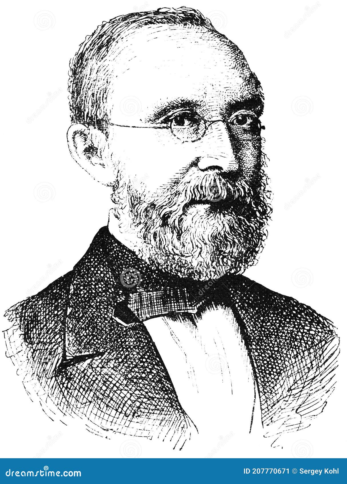 Portrait Of Rudolf Ludwig Carl Virchow A German Physician Anthropologist Pathologist
