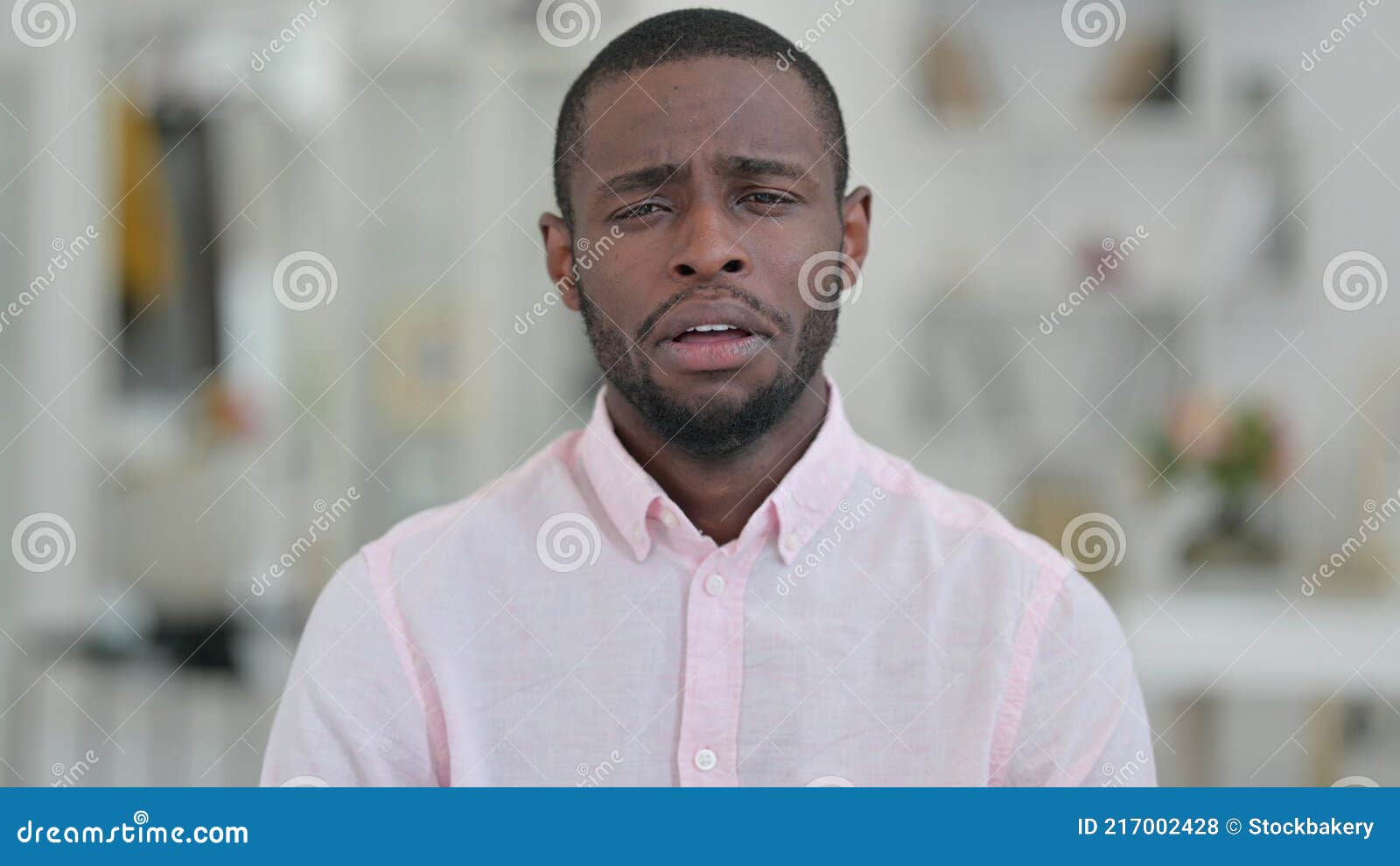 Portrait of Sad African Man Crying at the Camera Stock Photo - Image of ...