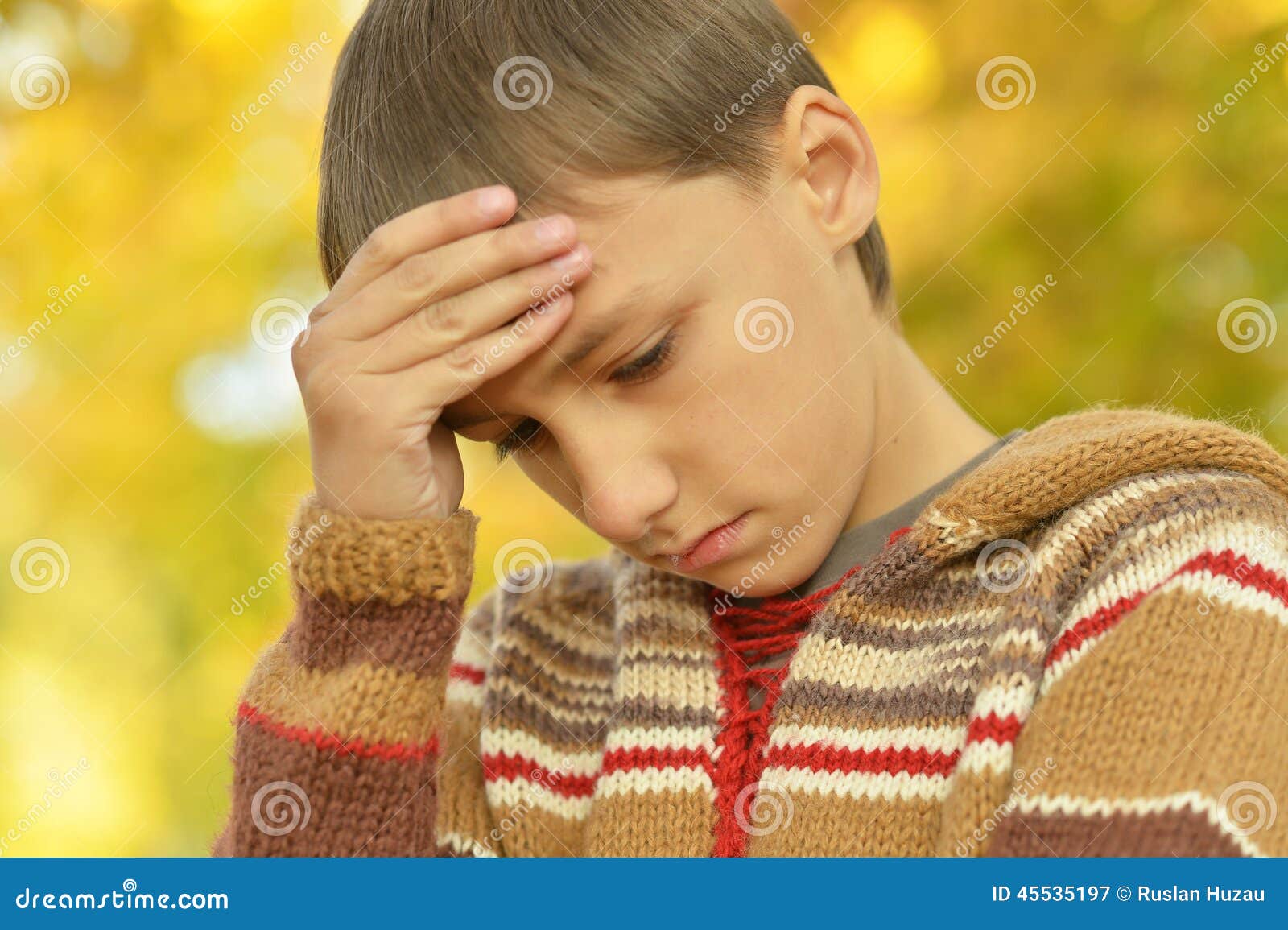 Portrait of sad boy stock image. Image of teenager, young - 45535197