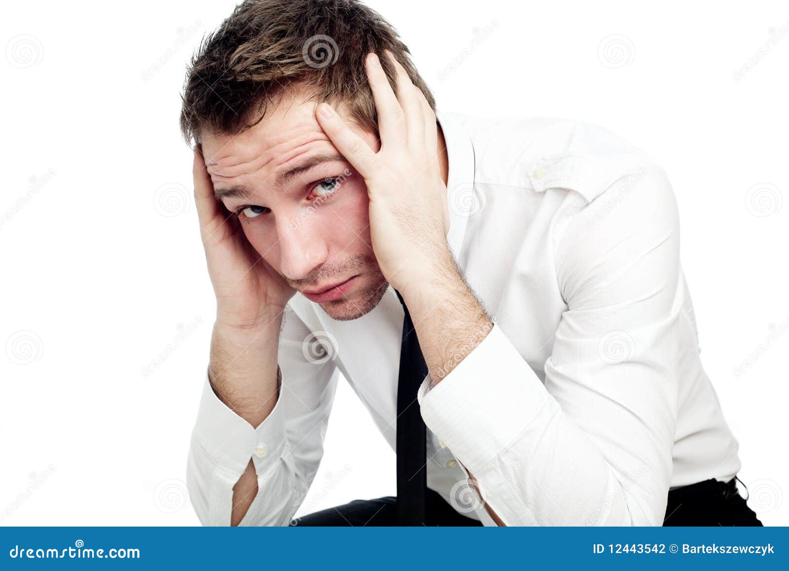 Portrait of Sad Businessman Stock Photo - Image of hopelessness, person ...