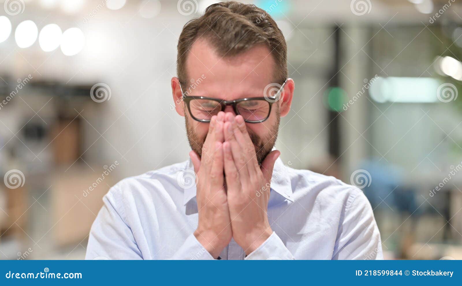 Portrait of Sad Businessman Crying at Camera Stock Photo - Image of ...