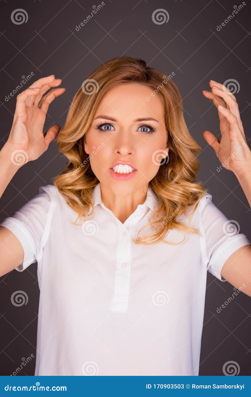 Portrait of Sad Depressed Angry Woman with Big Problems Stock Image ...