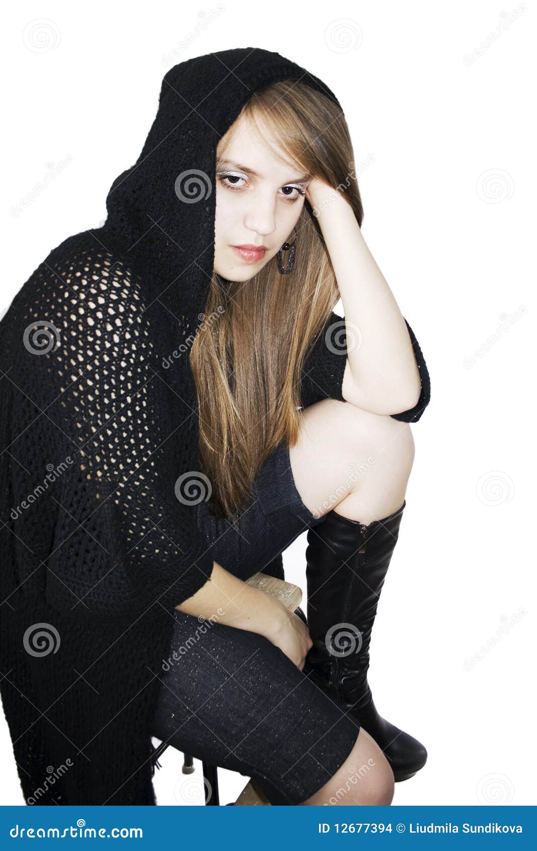 Portrait of a Sad Expression Young Woman Stock Photo - Image of ...