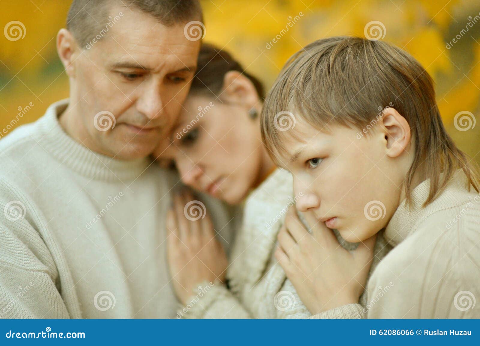 Portrait of a sad family stock photo. Image of love, active - 62086066