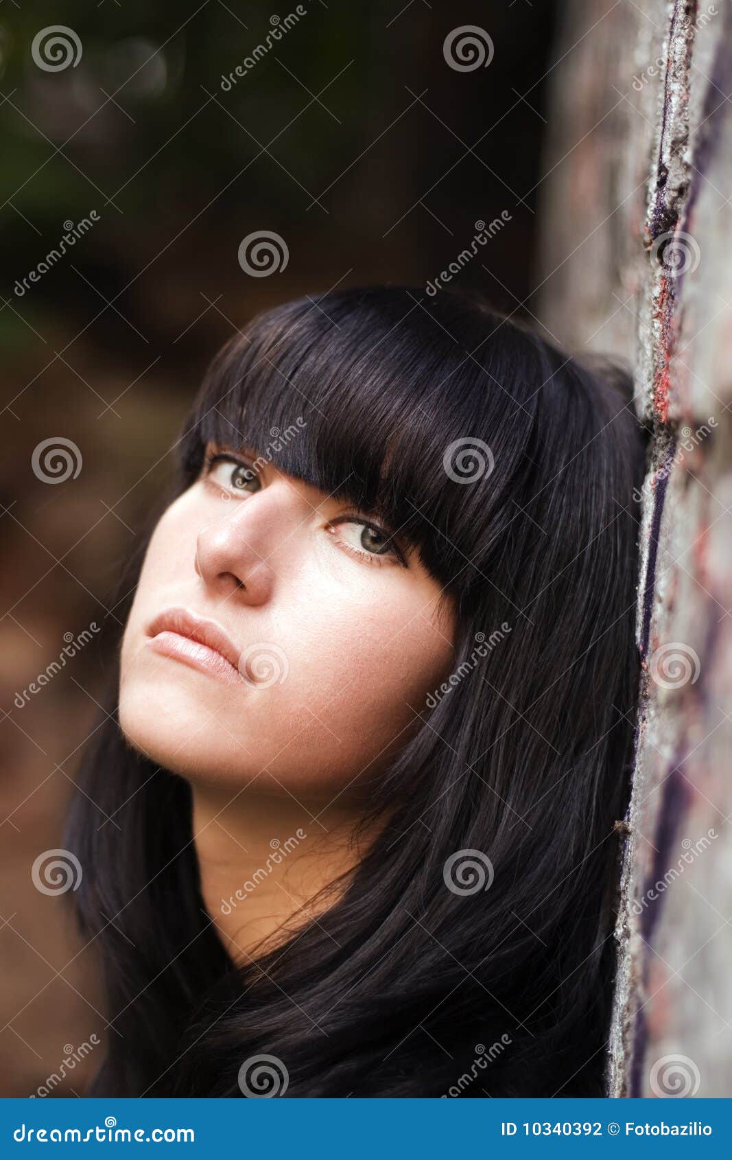 Portrait of sad girl stock photo. Image of girl, serious - 10340392