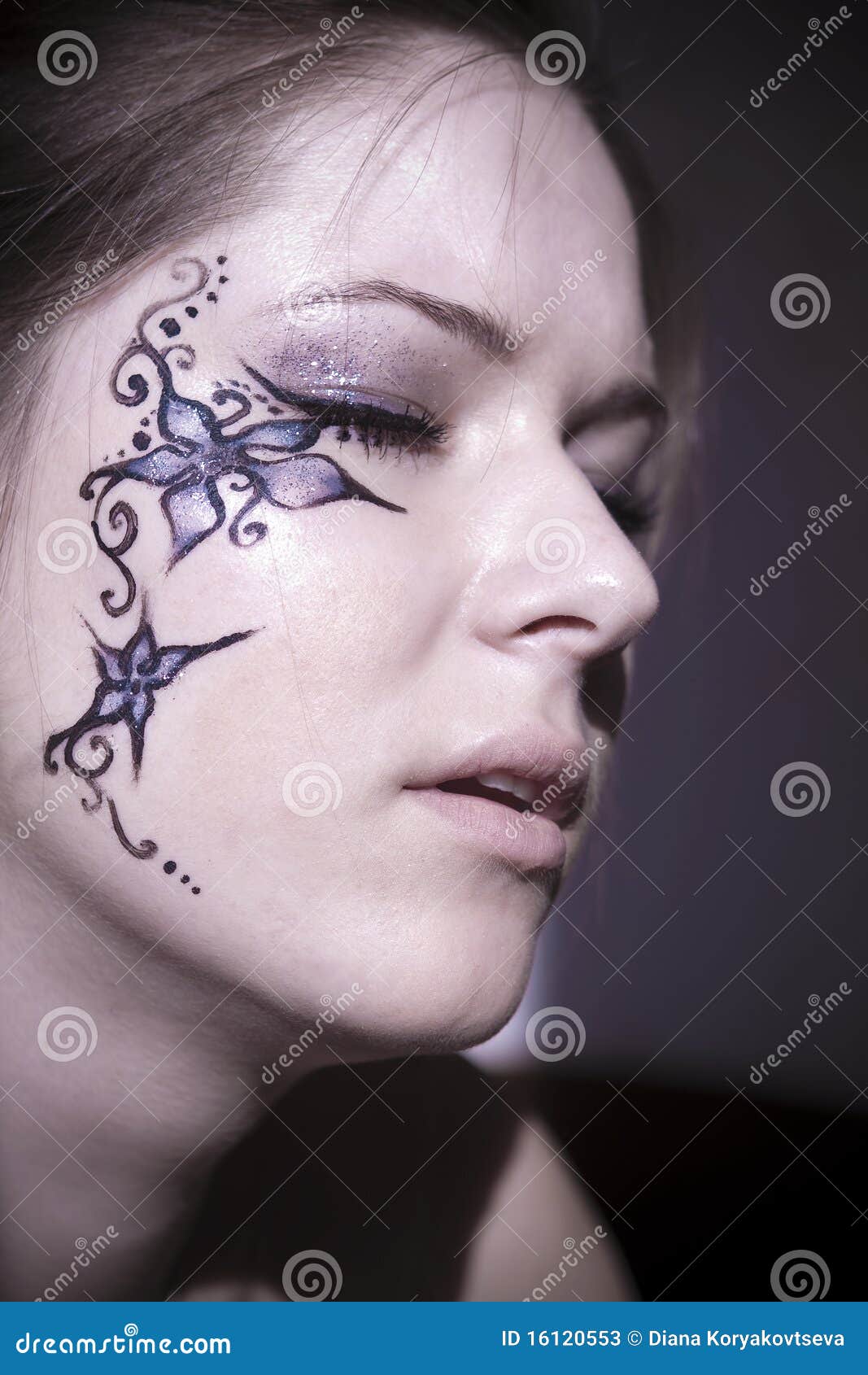 Portrait of a sad girl stock image. Image of makeup, model - 16120553