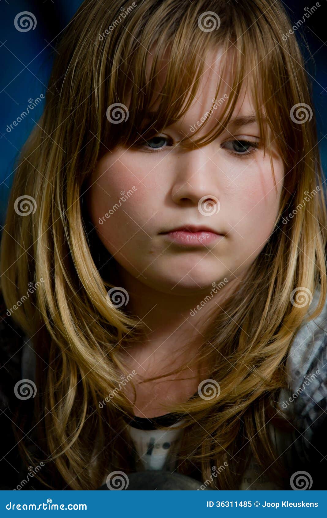 Portrait of a sad girl stock image. Image of casual, caucasian - 36311485