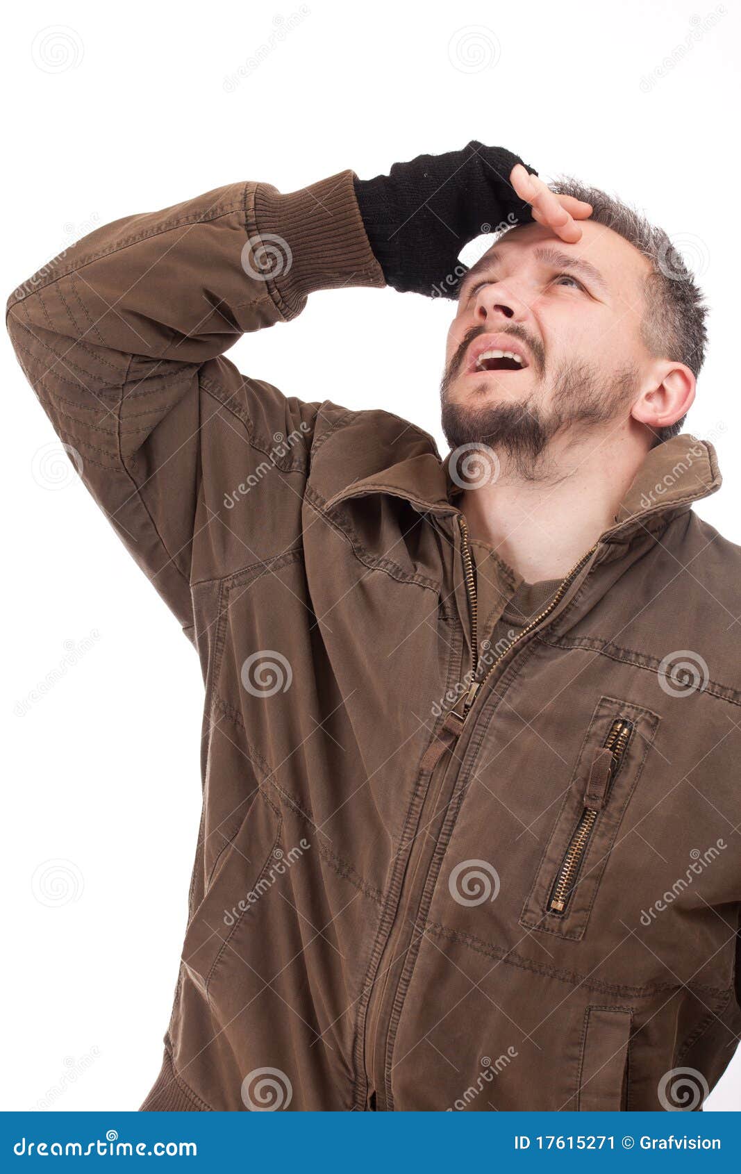 Portrait of a sad man stock image. Image of grief, brown - 17615271