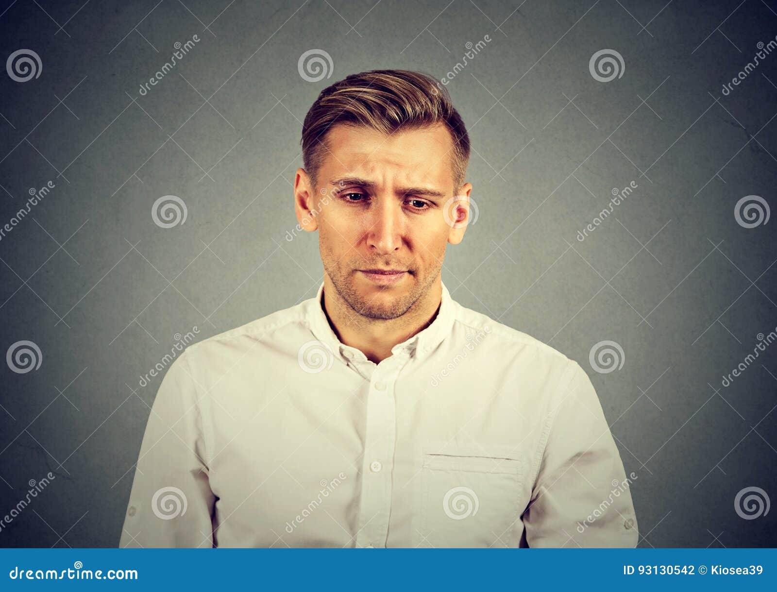 Portrait of a sad man stock photo. Image of expression - 93130542