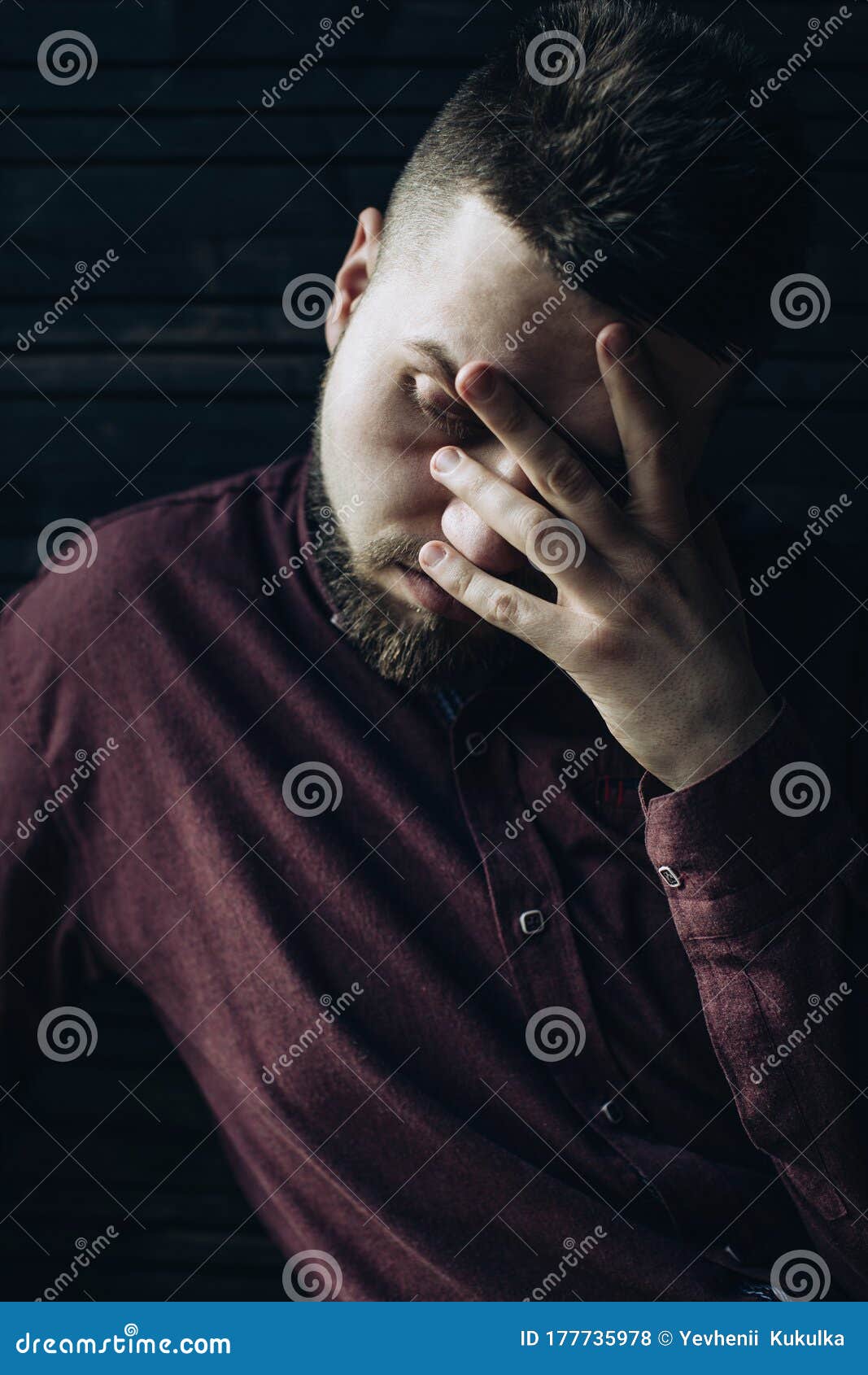 Portrait of Sad, Sick Man. Concept of Problems Stock Photo - Image of ...