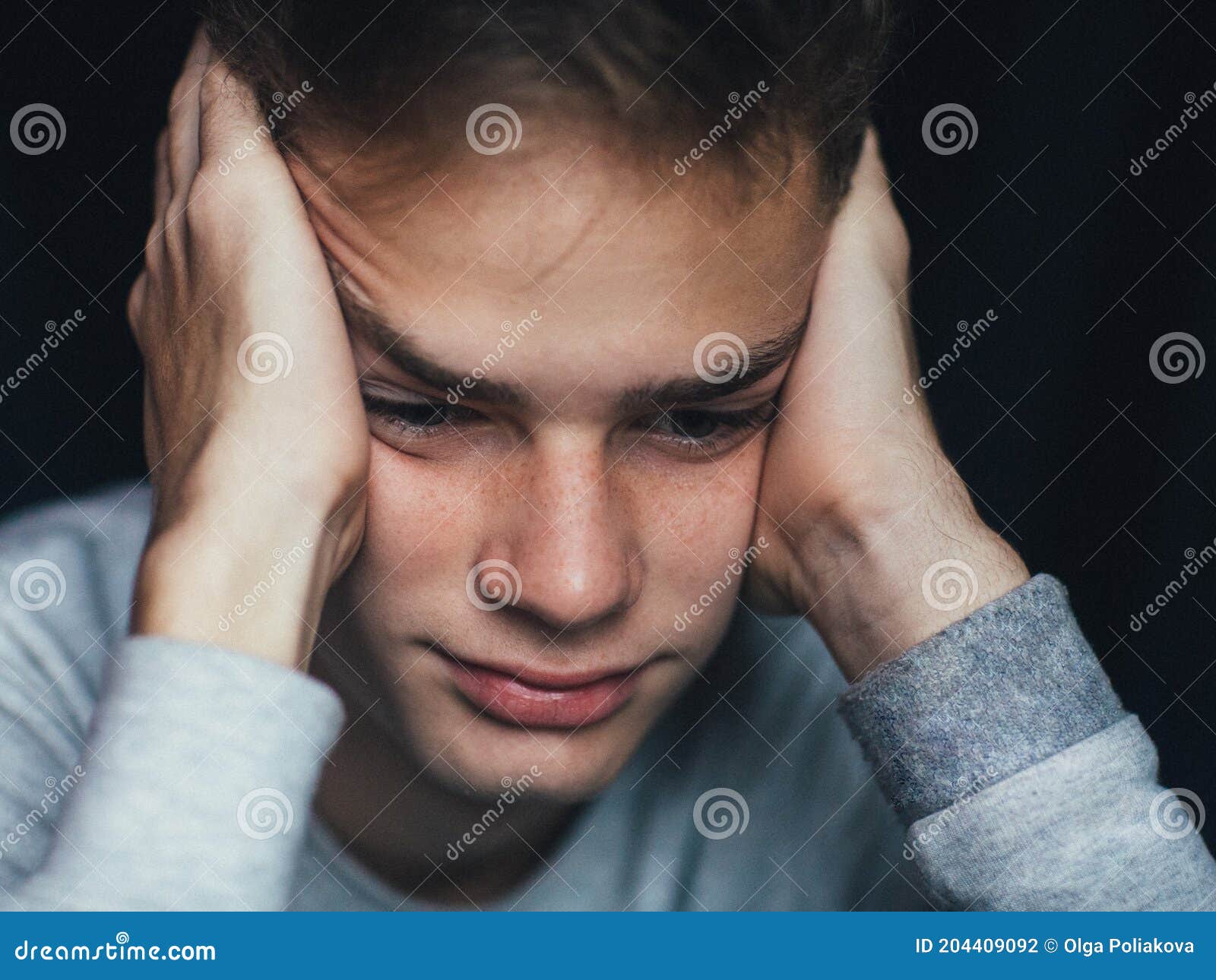 Portrait of a Sad, Tired, Depressed Teenager. Problems of Teenagers ... Portrait of a Sad, Tired, Depressed Teenager. Problems of Teenagers ...
