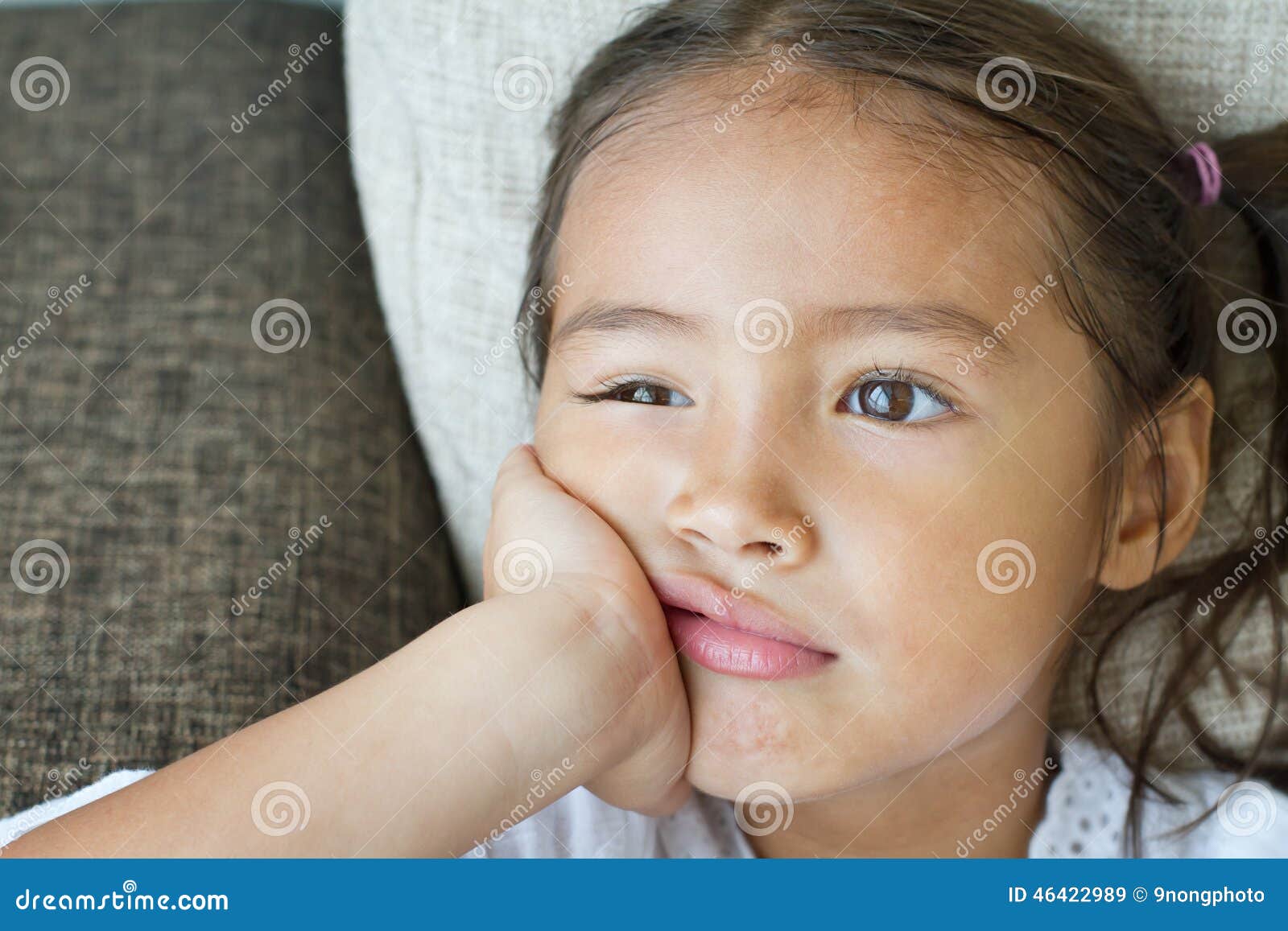 Portrait of Sad and Unhappy Girl, Showing Negative Feeling Stock Image ...