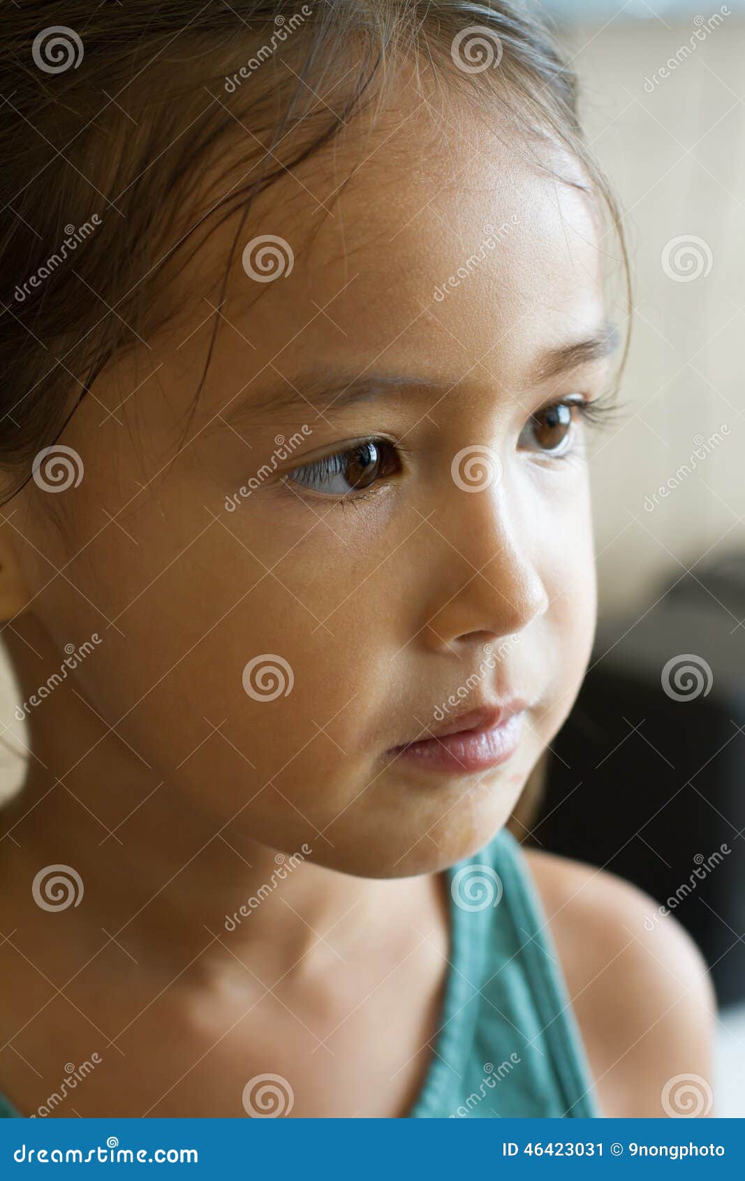 Portrait of Sad and Unhappy Girl, Showing Negative Feeling Stock Image ...