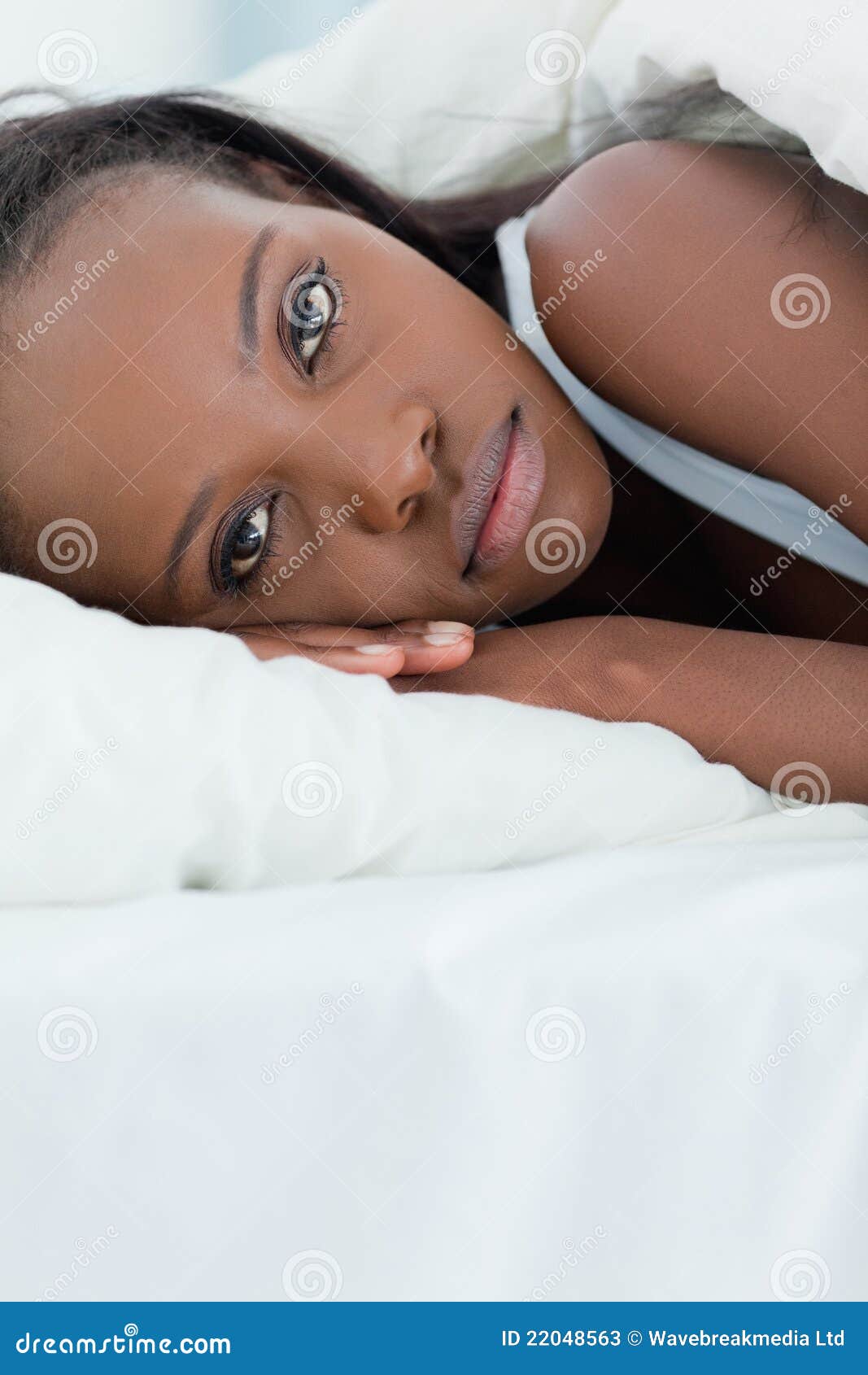 Portrait of a Sad Woman Waking Up Stock Image - Image of lazy, healthy ...