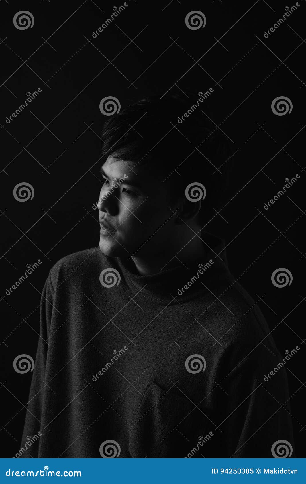 Portrait of Sad Young Asian Men. Sadness Stock Image - Image of beauty ...