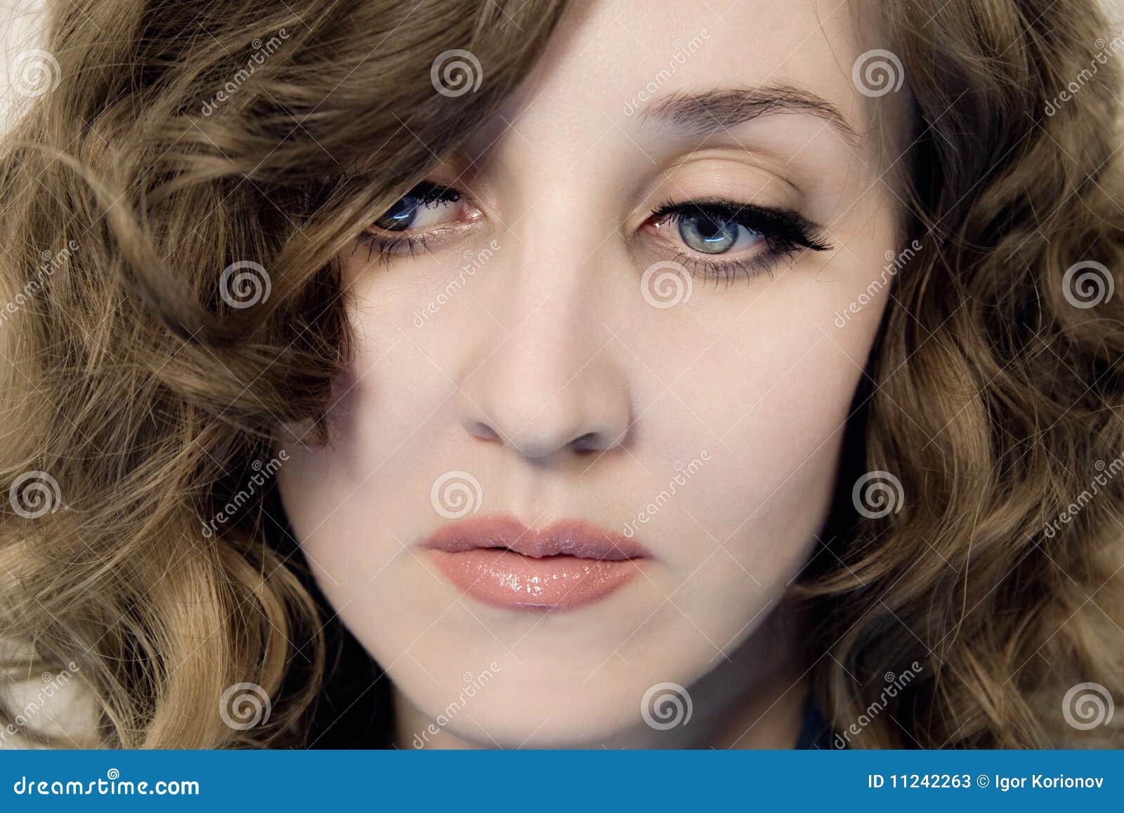 Portrait of the Sad Young Girl Stock Image - Image of portrait, colour ...