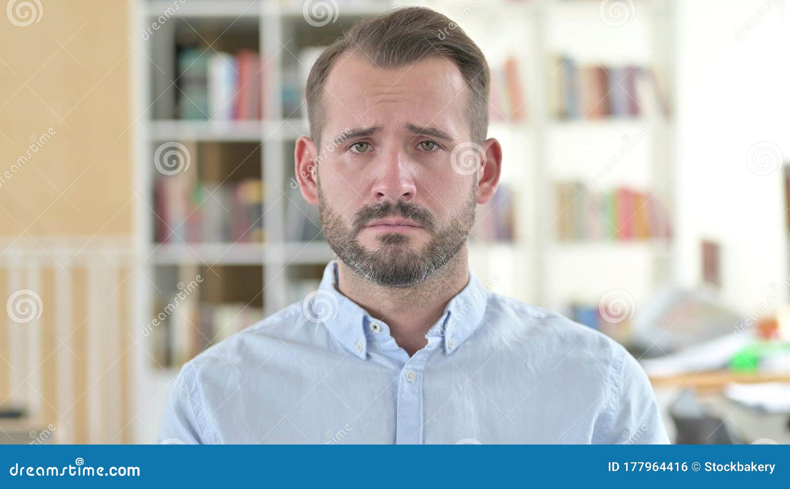 Portrait of Sad Young Man Looking at Camera, Upset Stock Photo - Image ...