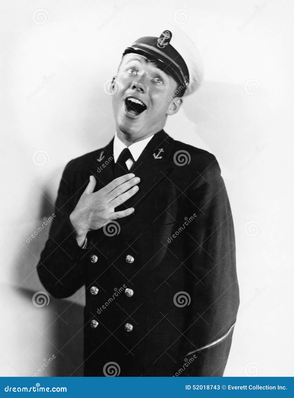 Portrait of a Sailor Laughing Stock Illustration - Illustration of ...