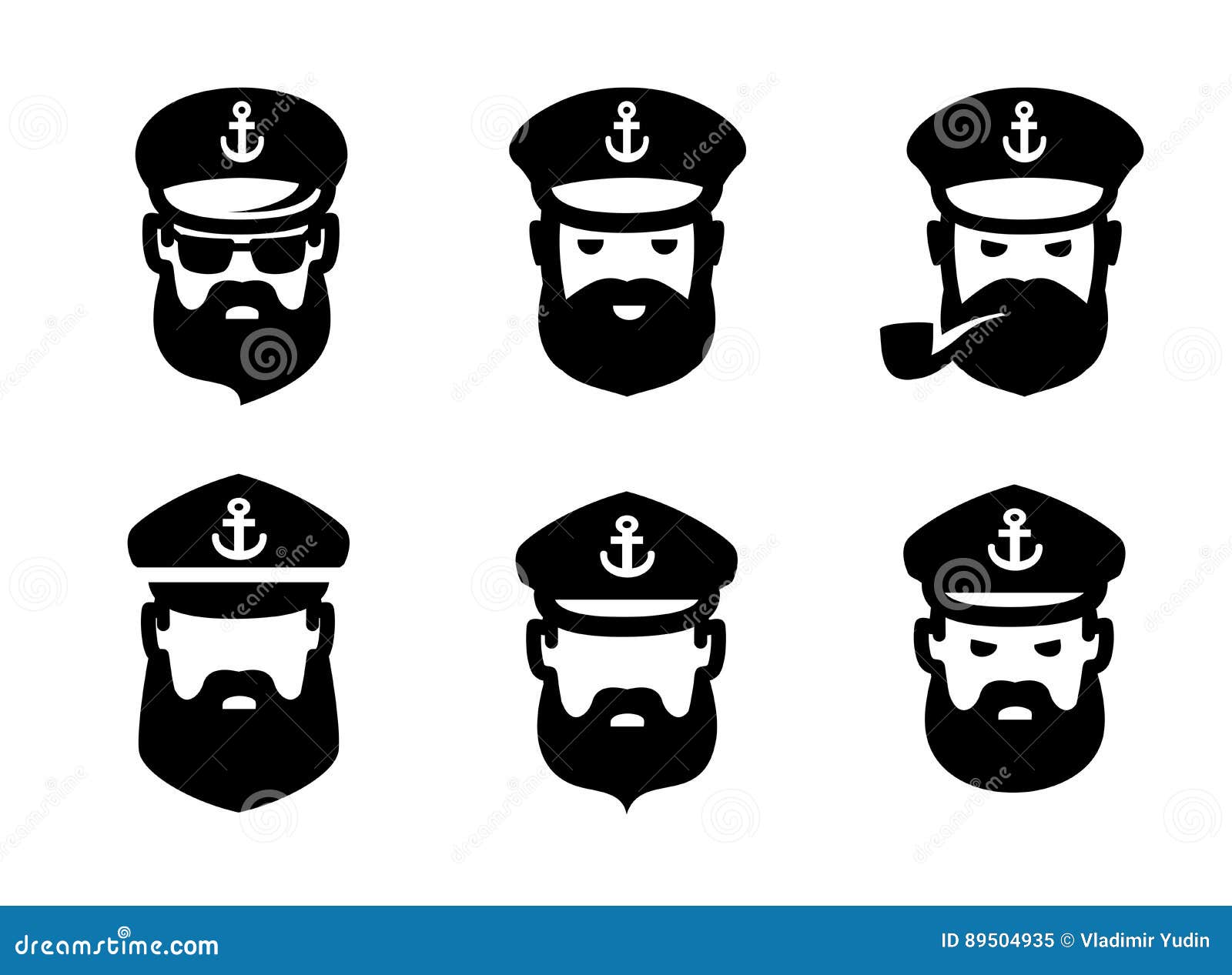 Portrait of a sailor stock vector. Illustration of sailboat - 89504935