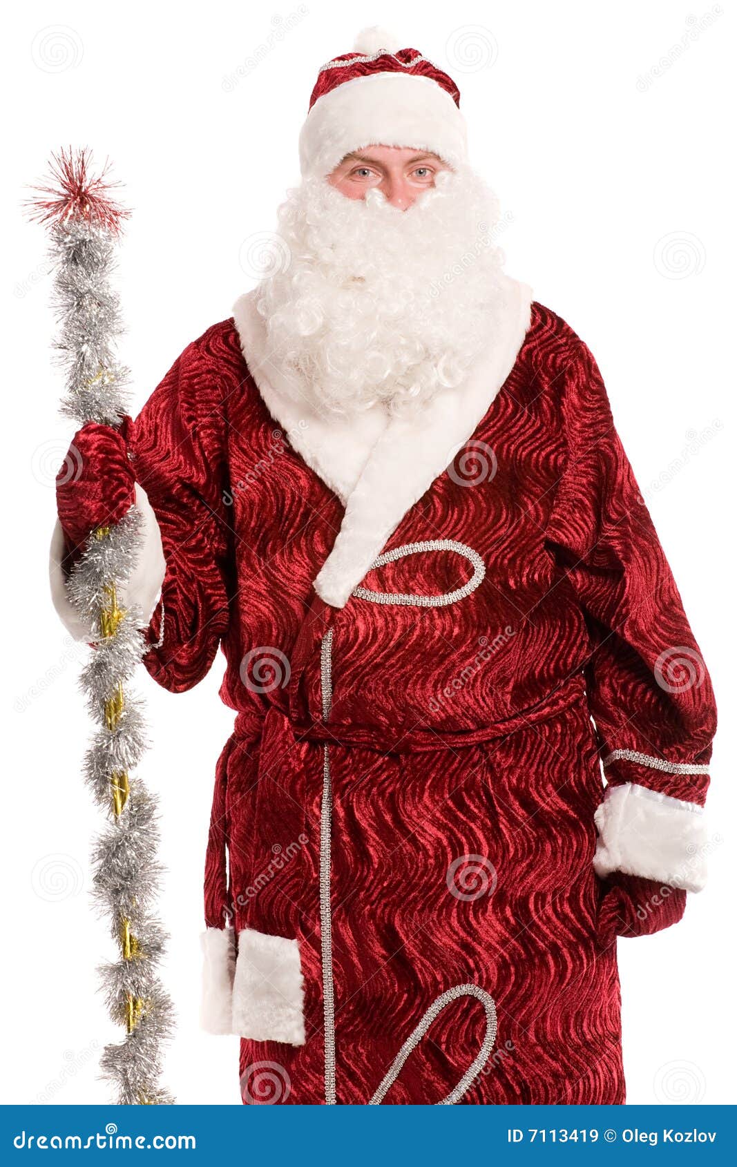 Portrait of Santa Claus Isolated in White Stock Image - Image of santa ...