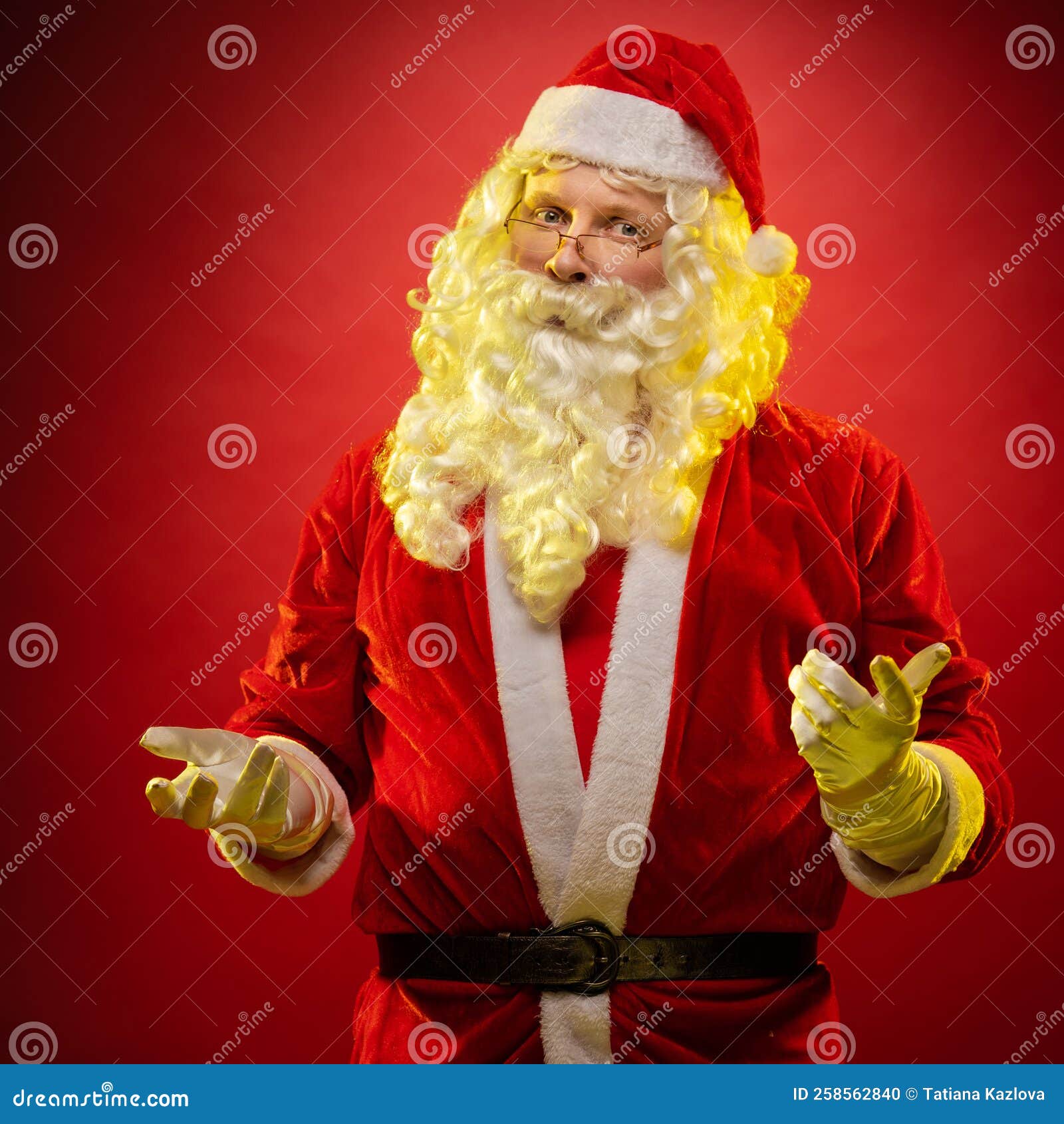 Portrait Santa Claus, Old Man Posing Stock Photo - Image of grandfather ...