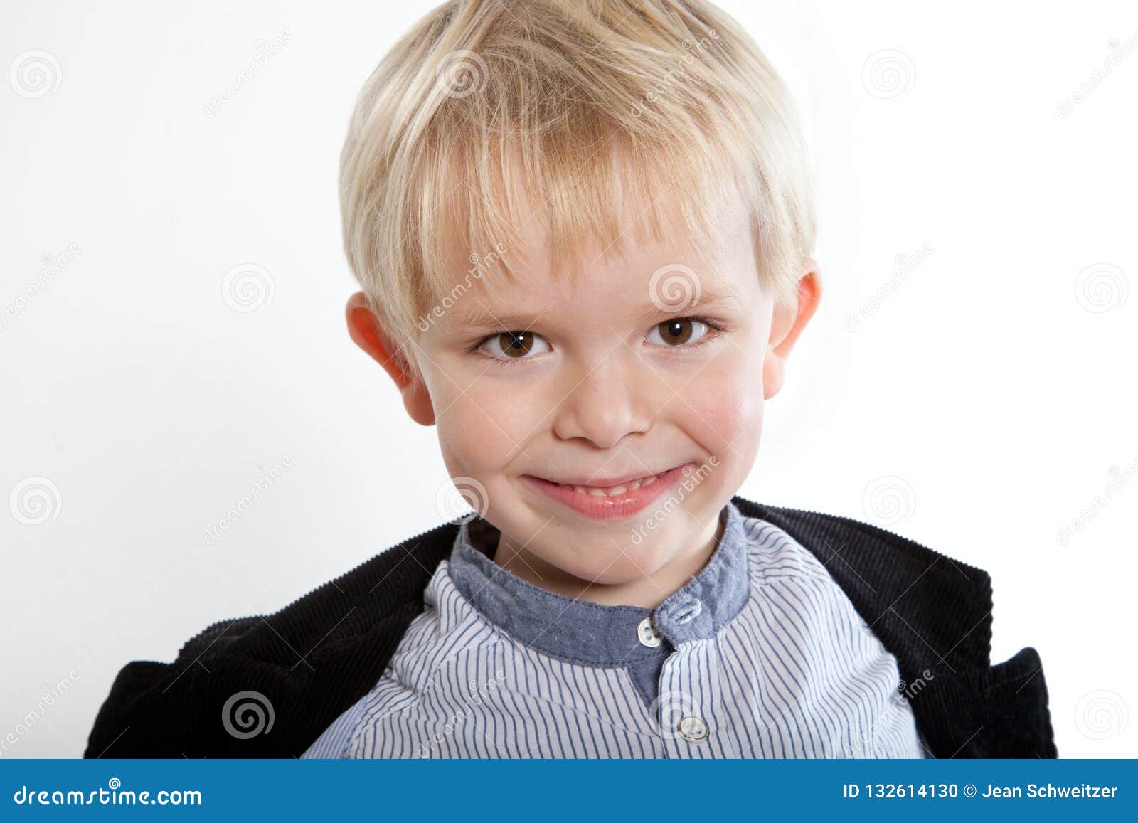 Portrait of a Scandinavian Young Boy in Studio Stock Photo - Image of ...