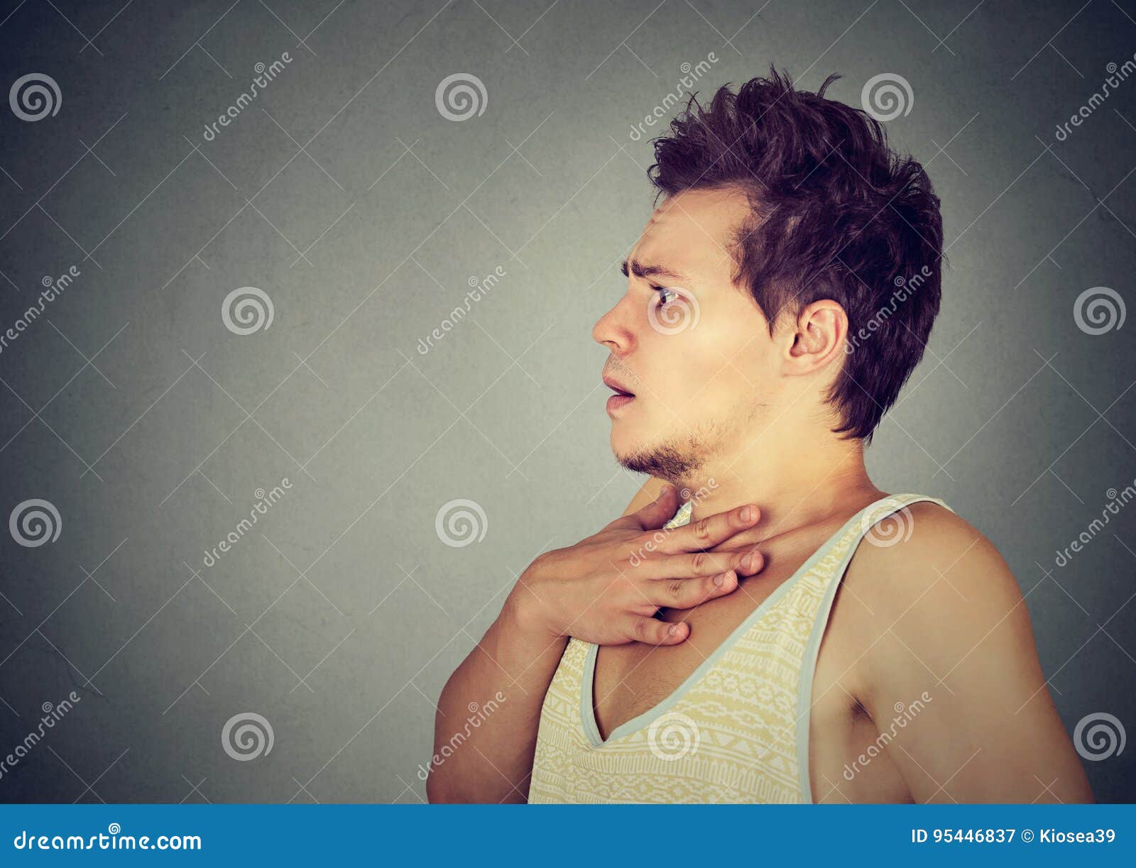Portrait of a Scared Anxious Young Man Stock Image - Image of coward ...