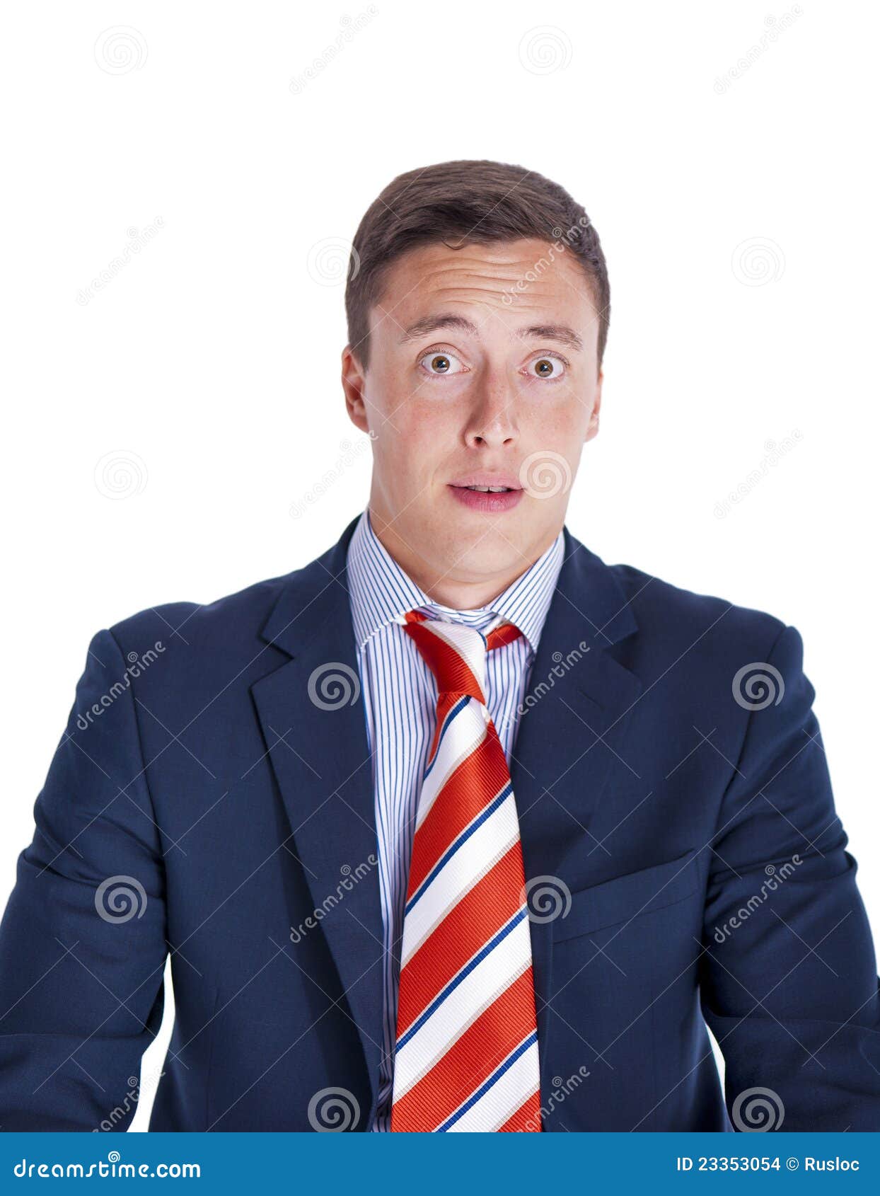 Portrait of a Scared Businessman Stock Photo - Image of frighten, dread ...