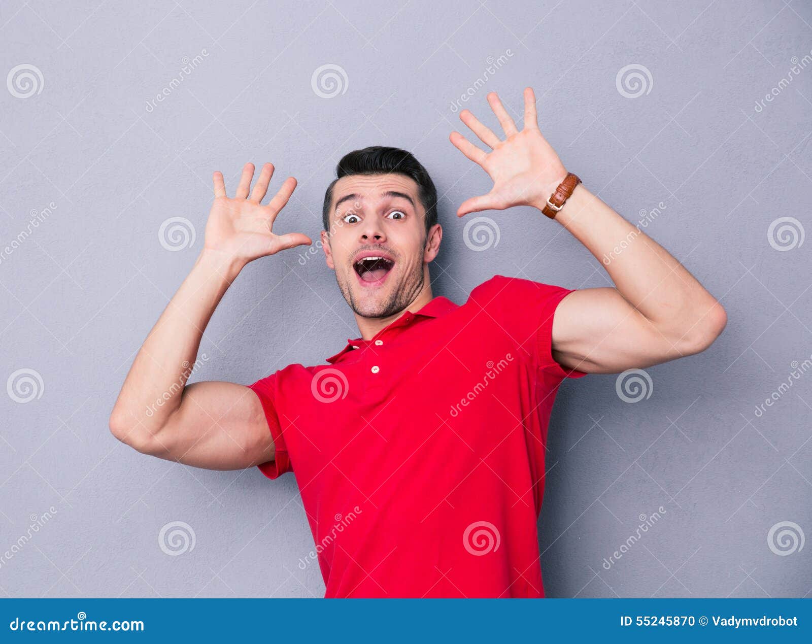 Portrait Of Scared And Shocked, Alarmed Young Woman Feel Panic Over ...