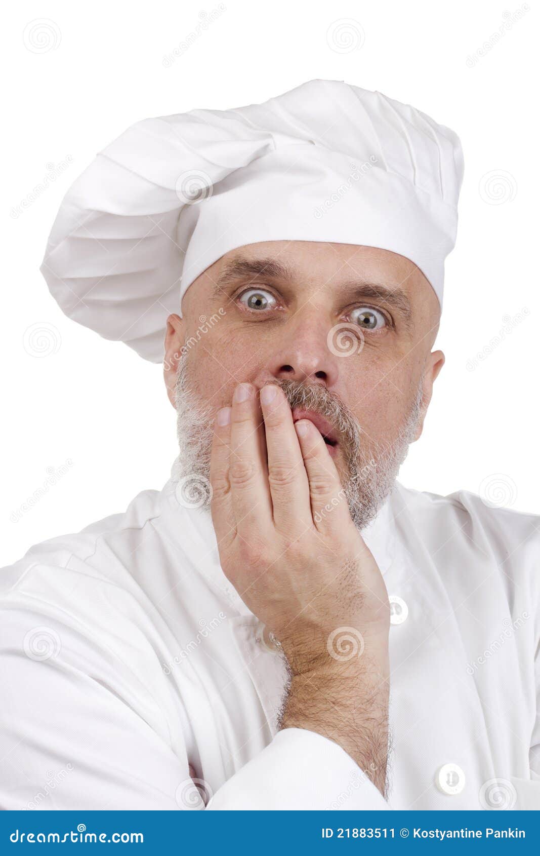 Portrait of a Scared Chef stock image. Image of career - 21883511