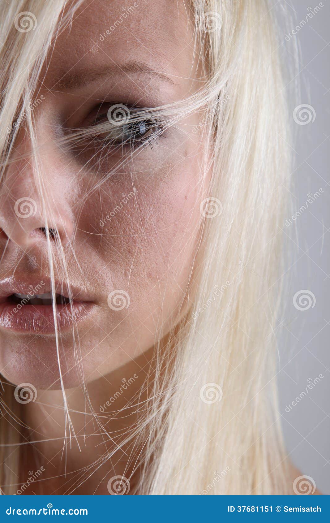 Portrait of a scared girl stock image. Image of attractive - 37681151