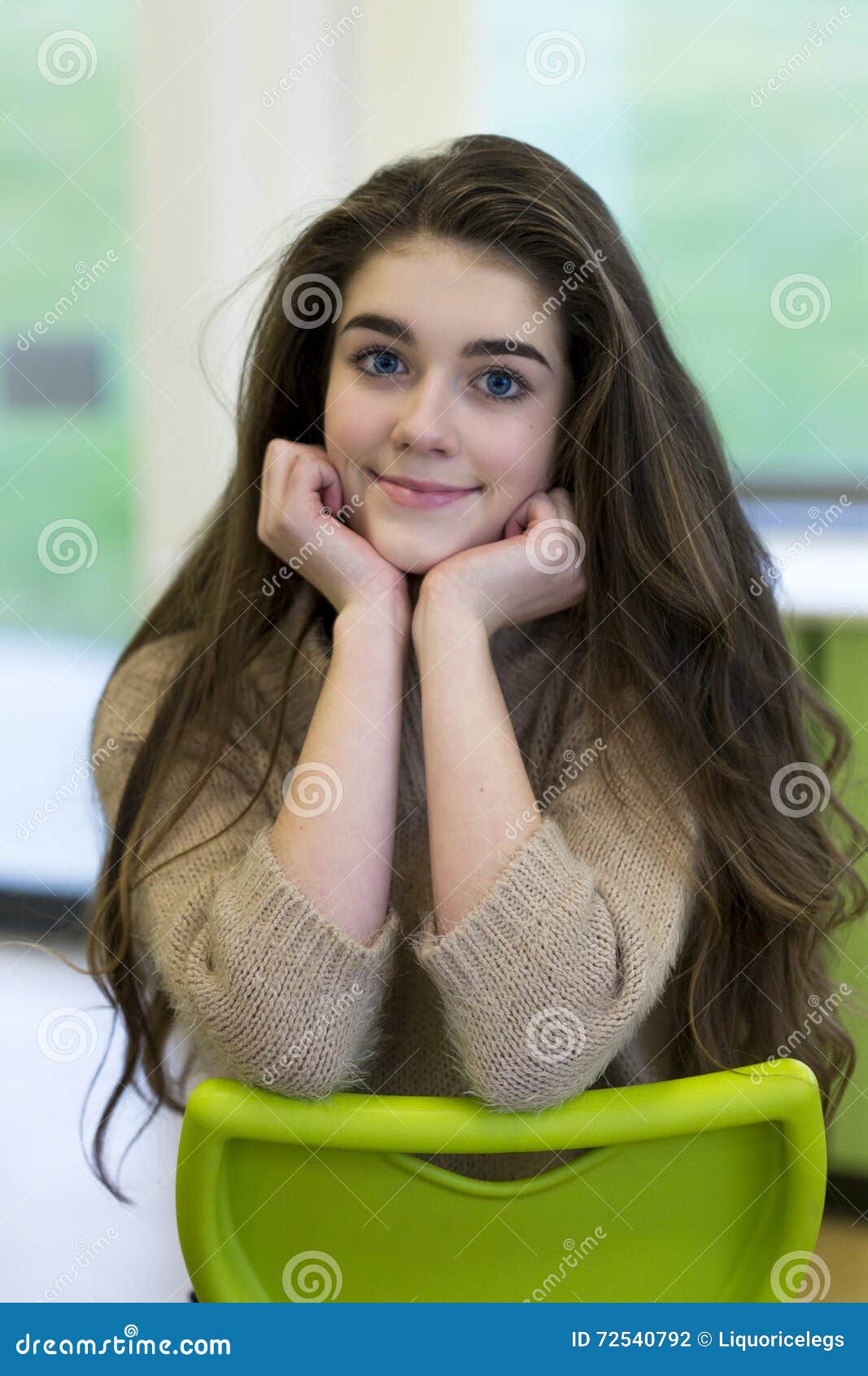 Portrait of a school girl stock photo. Image of teenager - 72540792