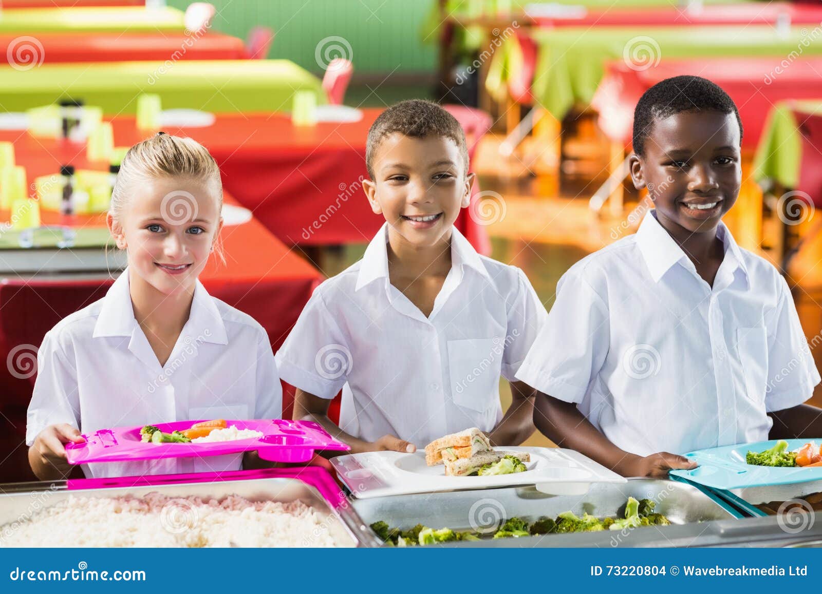 Portrait of School Kids Having Lunch during Break Time Stock Photo ...