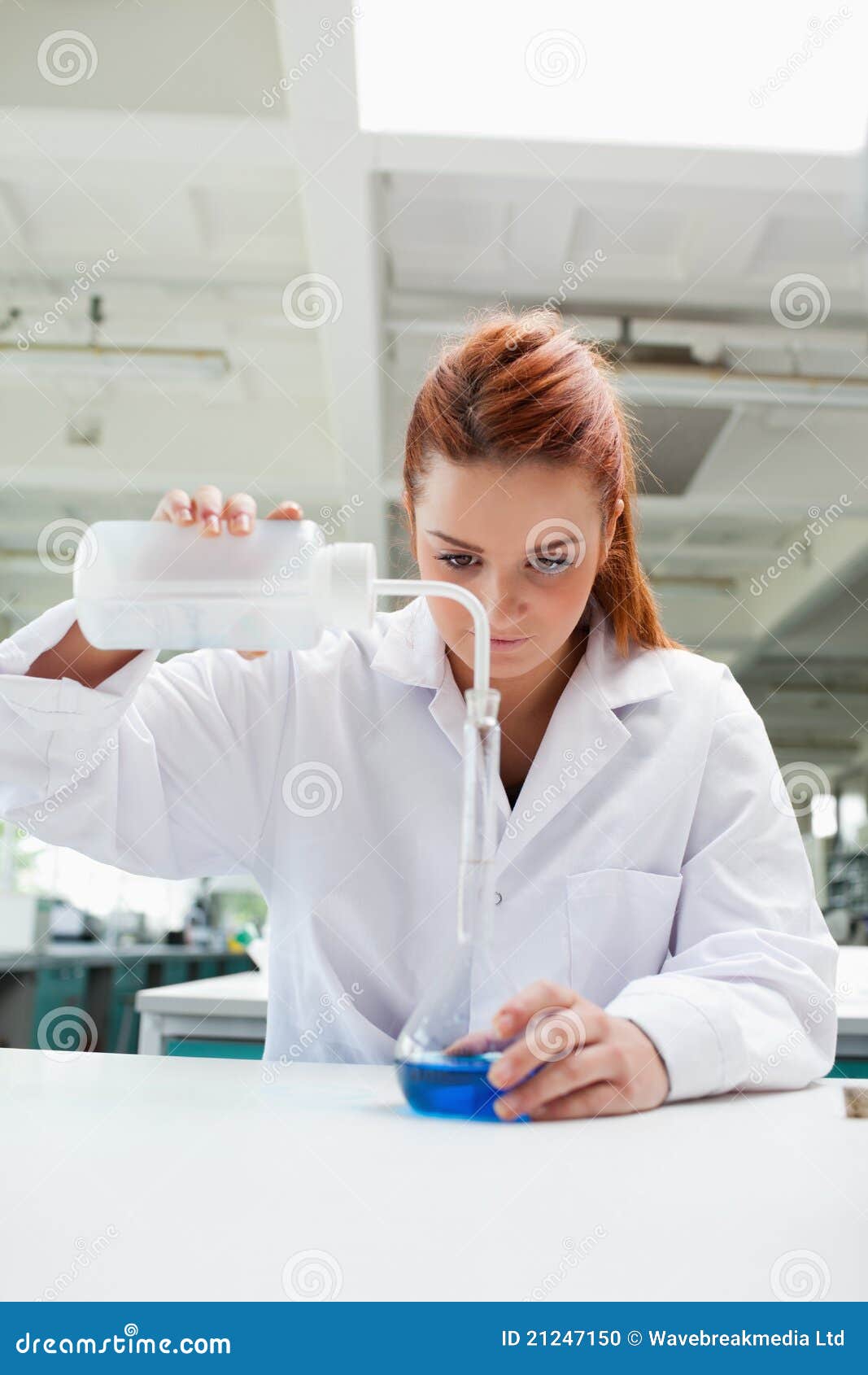 Portrait of a Science Student Doing an Experiment Stock Photo - Image ...