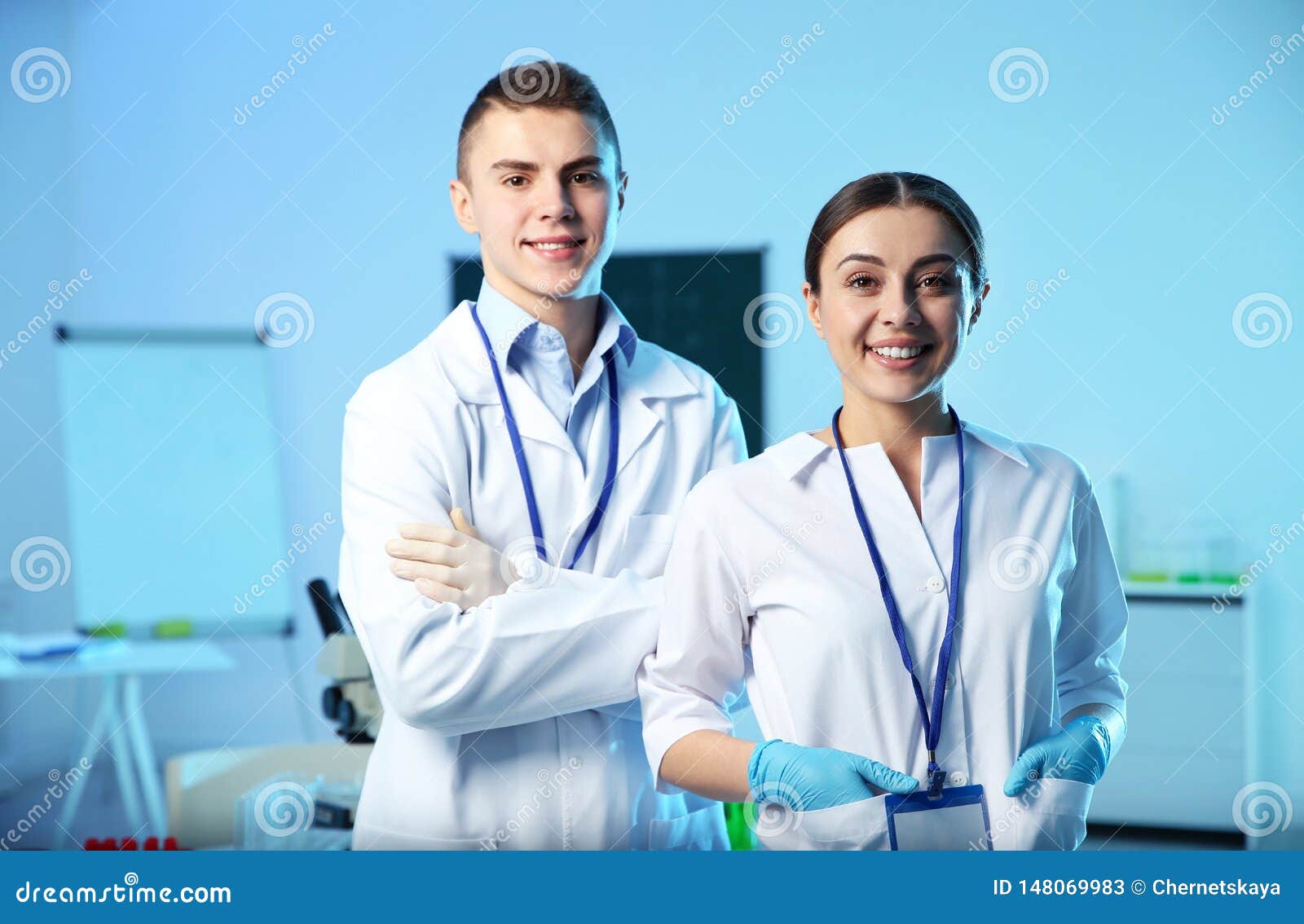 Portrait of Scientists in Chemistry Laboratory Stock Image - Image of ...