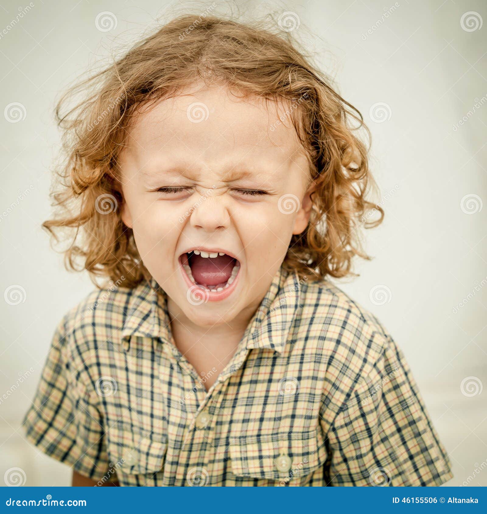 Portrait of a Screaming Little Boy Stock Photo - Image of park ...