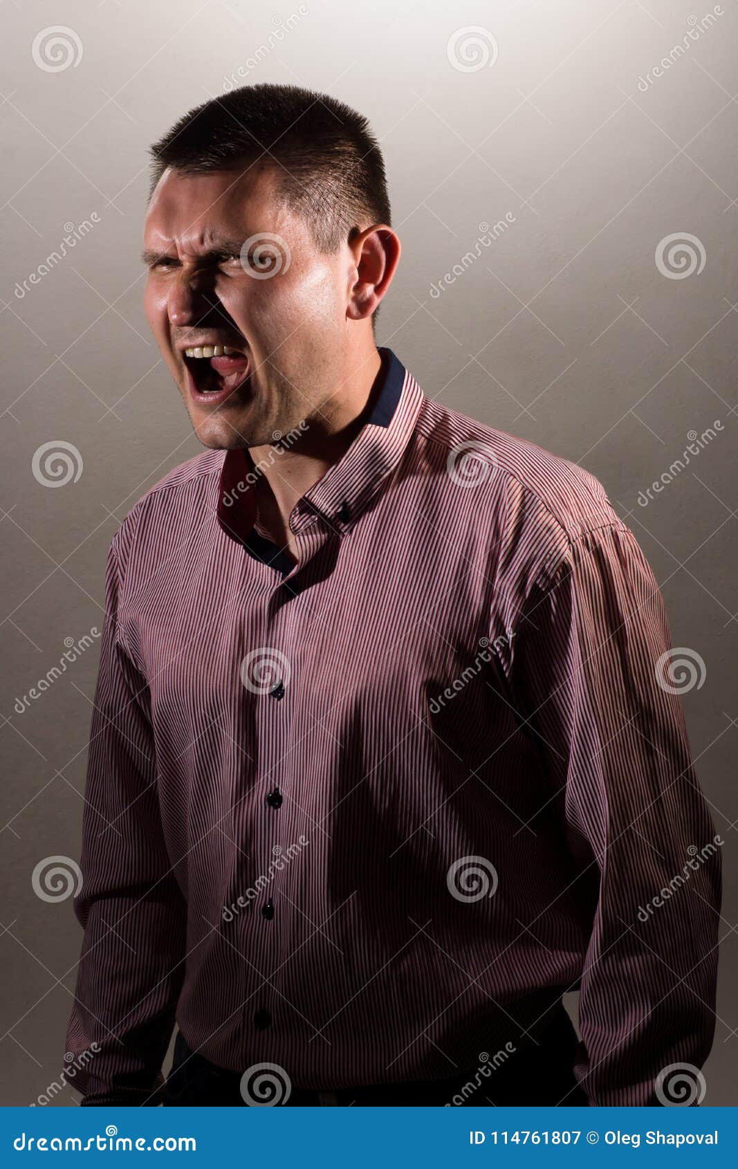 Portrait of a Screaming Man. Stock Image - Image of shout, adult: 114761807