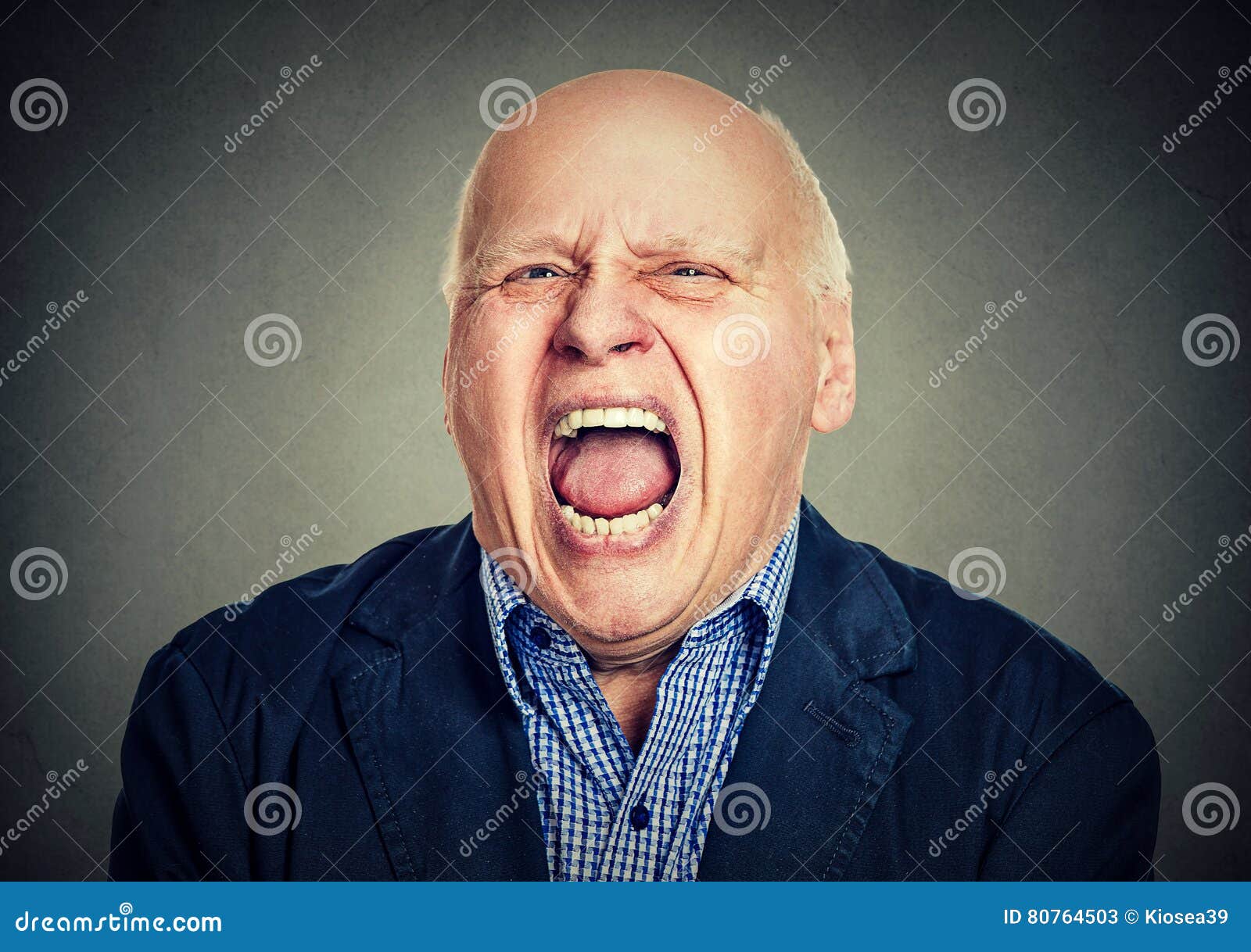 Portrait of Senior Angry Man Stock Image - Image of bossy, expression ...
