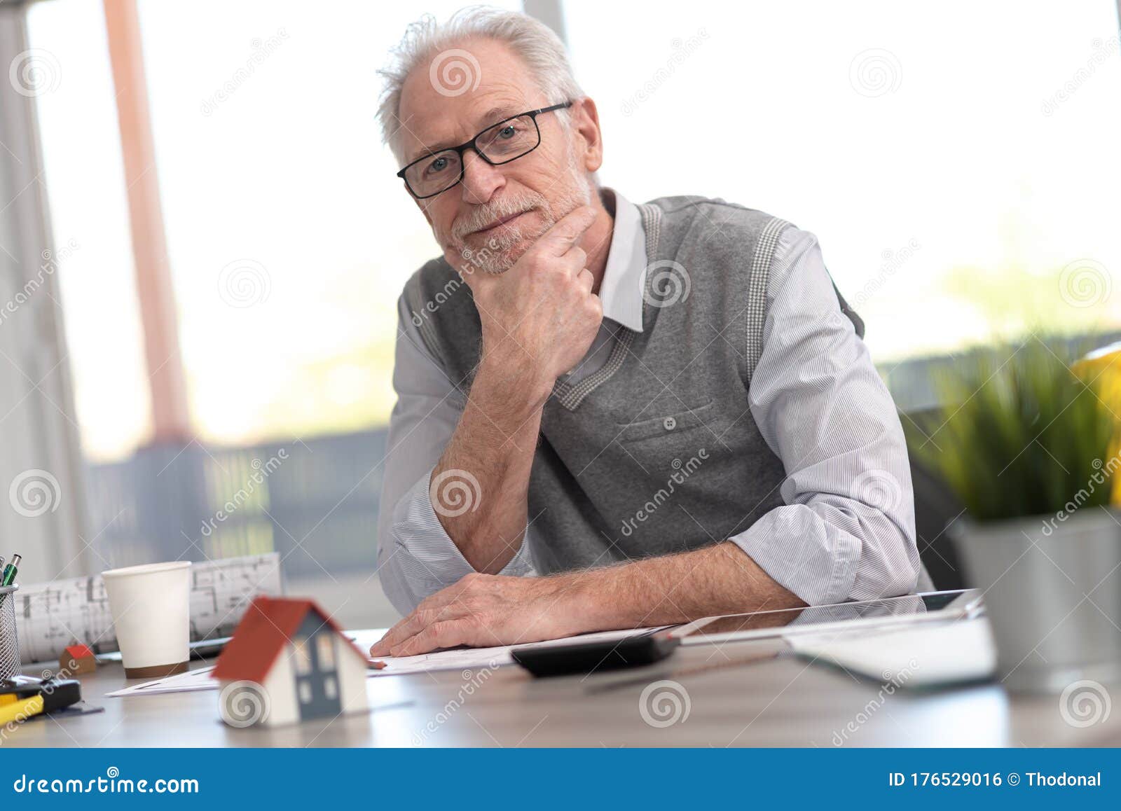 Portrait of Senior Architect Stock Photo - Image of manager, house ...