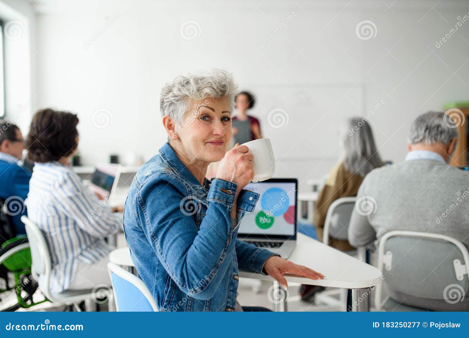 Portrait of Senior Attending Computer and Technology Education Class ...