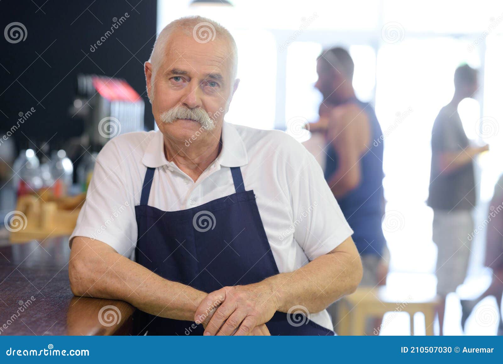 Portrait senior barista stock photo. Image of portafilter - 210507030