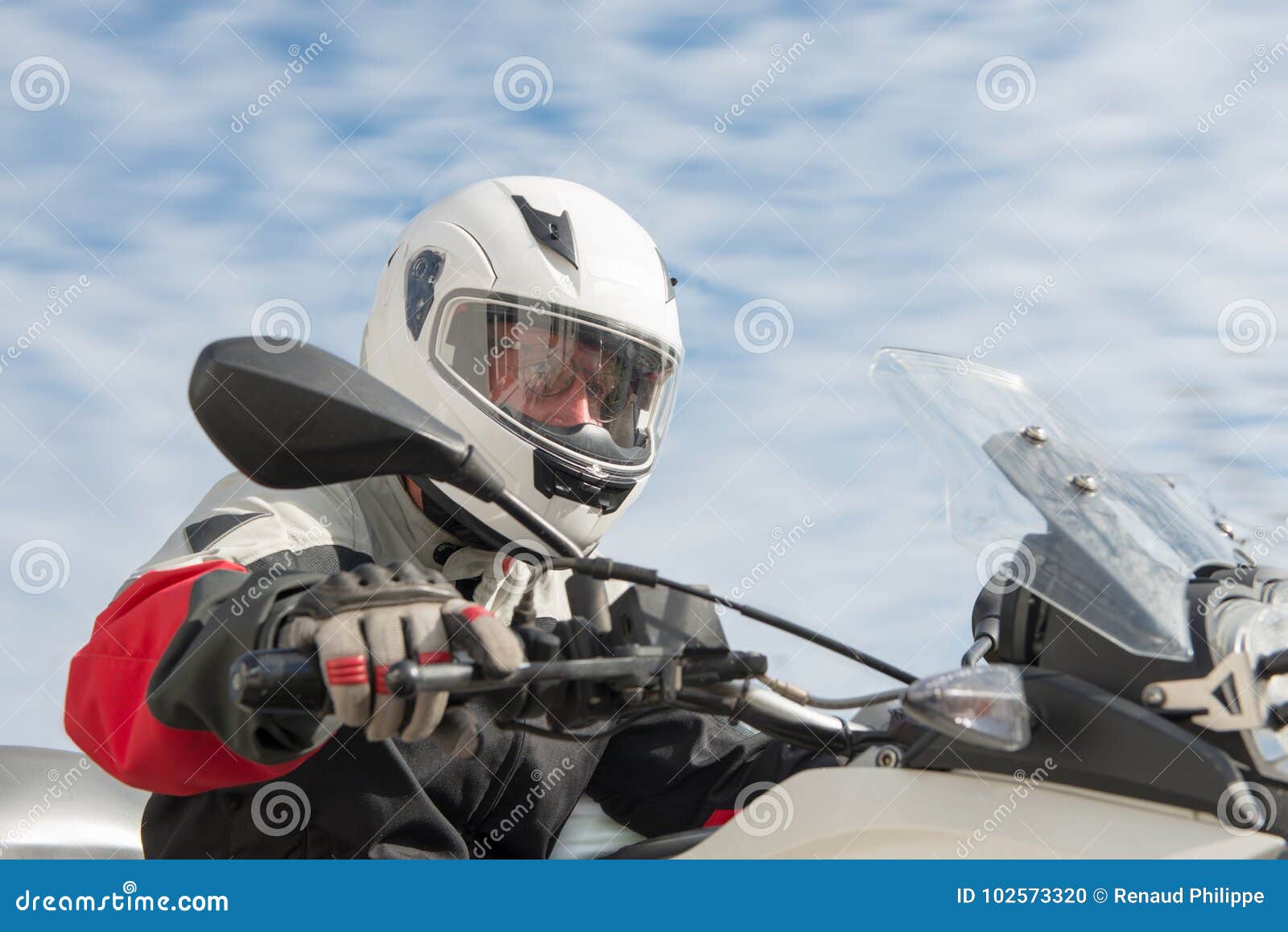 Portrait of a Senior Biker on His Motorcycle Stock Photo - Image of ...