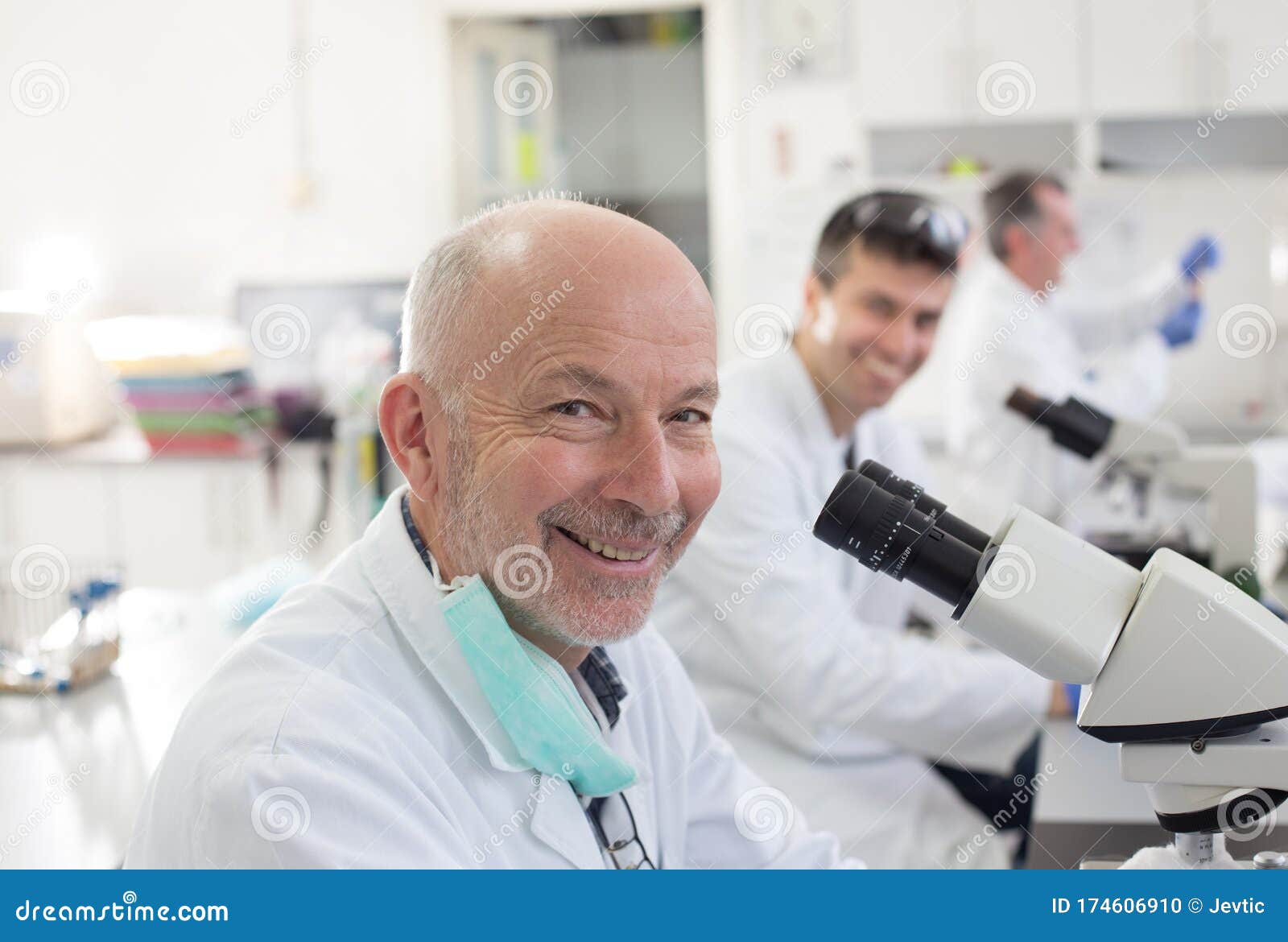 Biologists Working in Laboratory Stock Photo - Image of microbiology ...