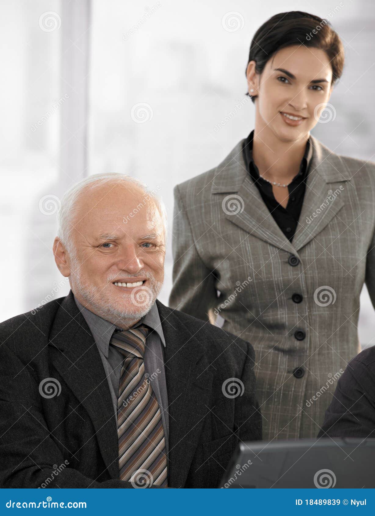 Portrait of Senior Businessman with Partner Stock Image - Image of face ...
