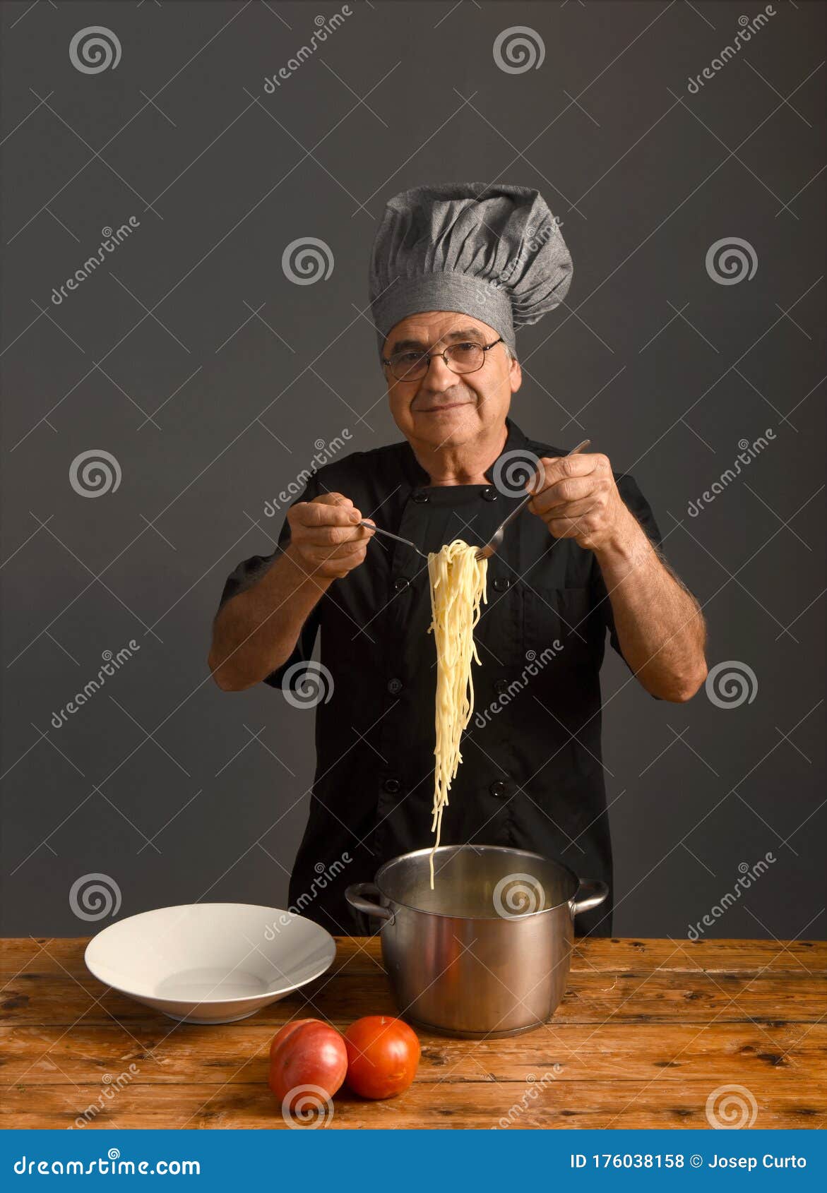 Chef stock photo. Image of isolated, restaurant, spaghetti - 176038158