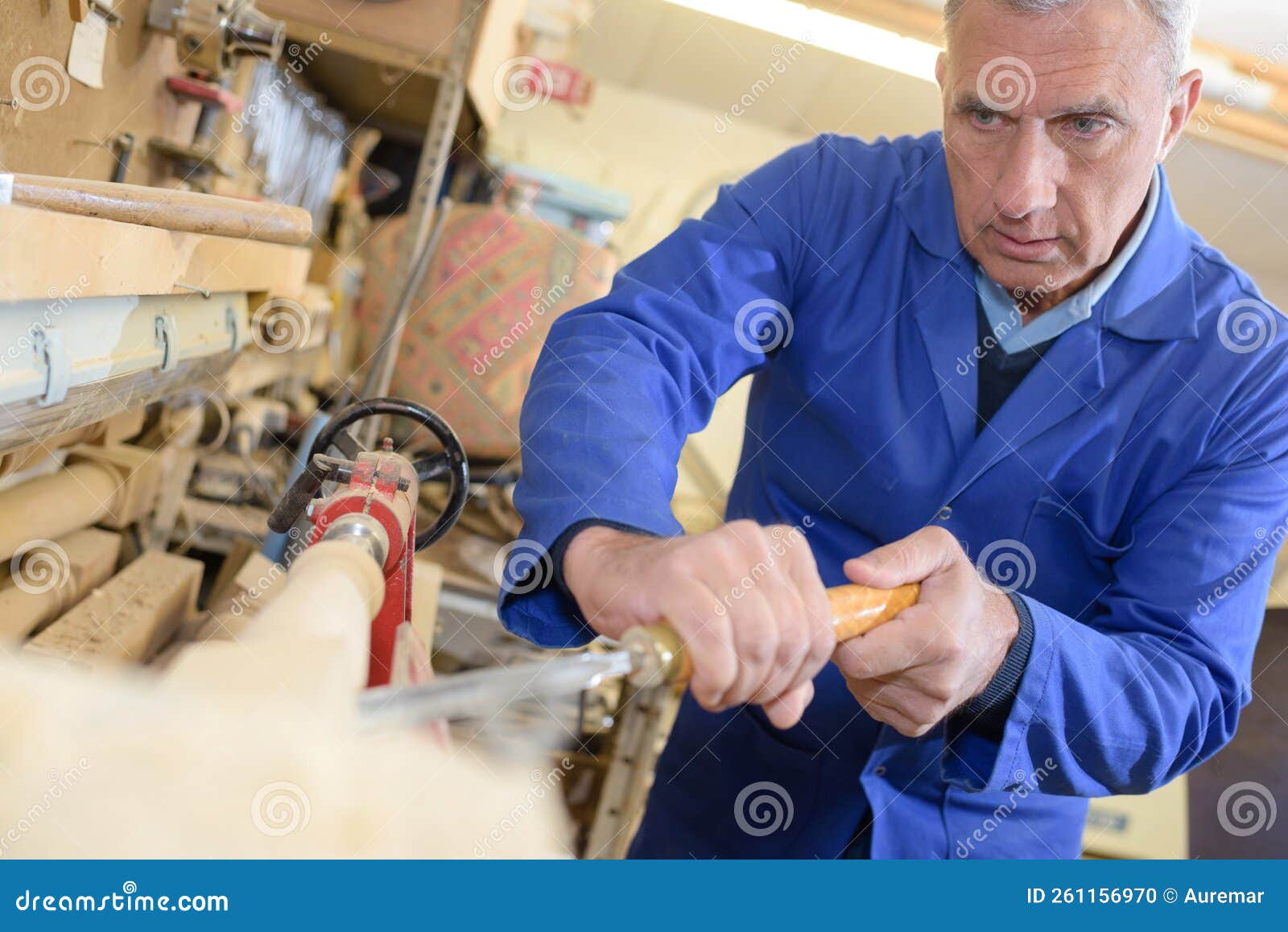 Portrait Senior Craftsman Working Stock Photo - Image of caucasian ...