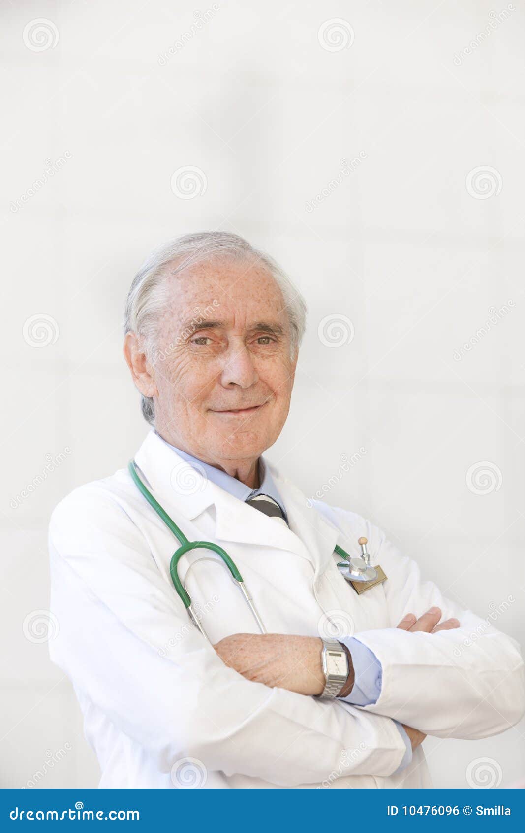 Portrait of senior doctor stock photo. Image of hospital - 10476096