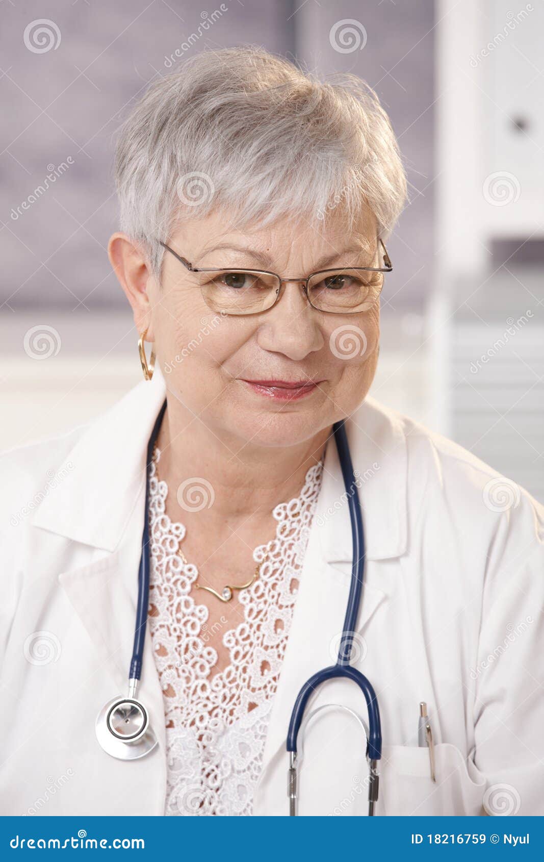 Portrait of senior doctor stock image. Image of doctors - 18216759