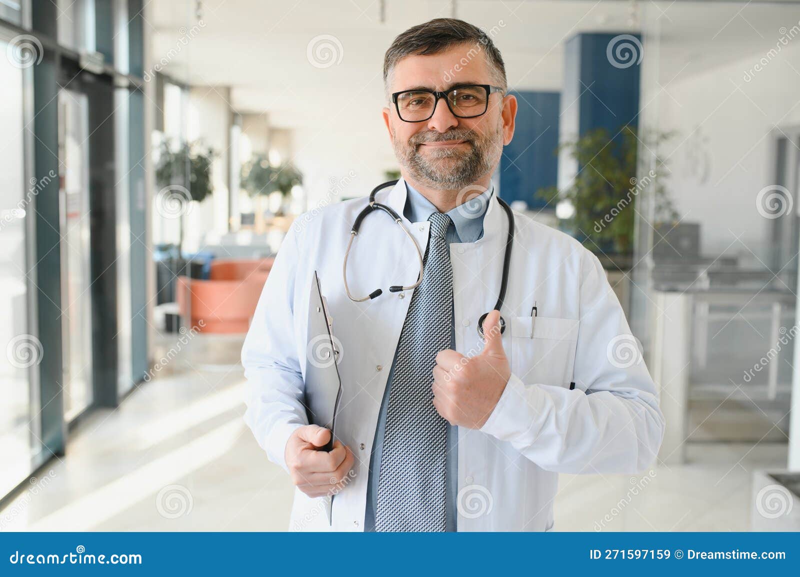Portrait Of Senior Doctor In White Coat Stock Image Image Of Office