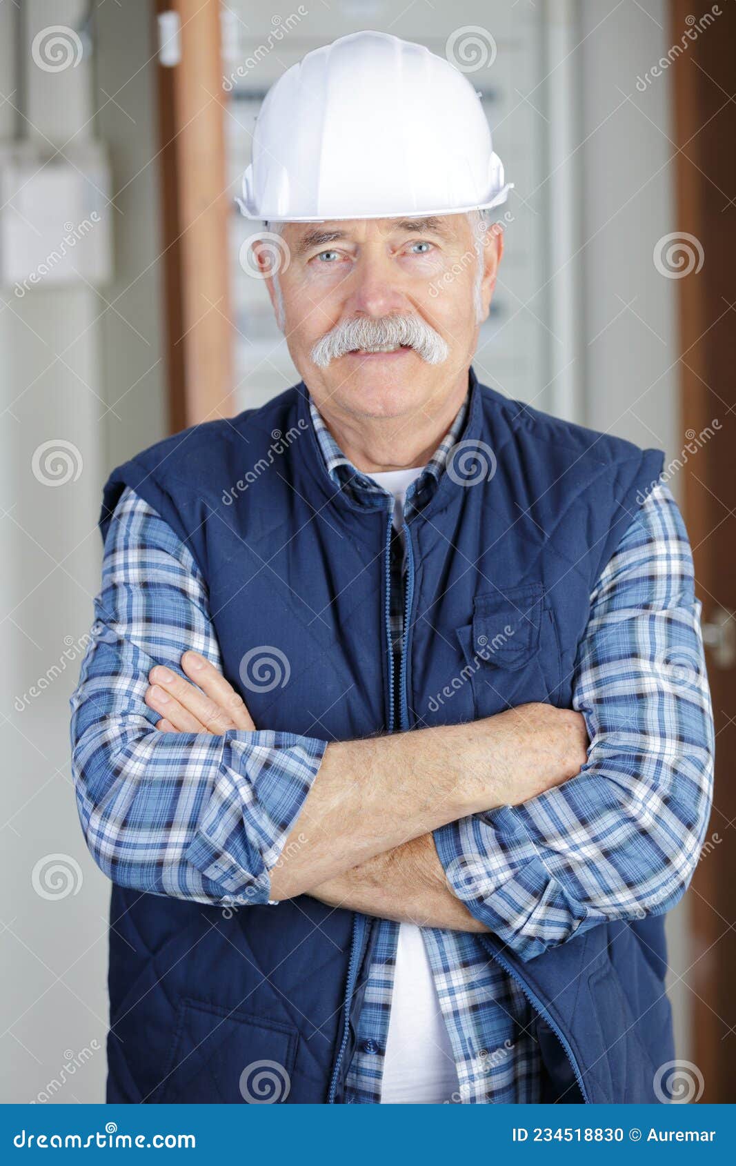 Portrait senior engineer stock photo. Image of construction - 234518830